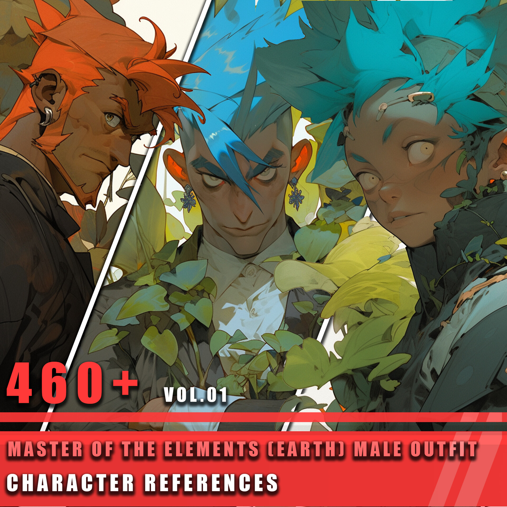 ArtStation - 460+ Master of the Elements EARTH Male Outfit - Character ...