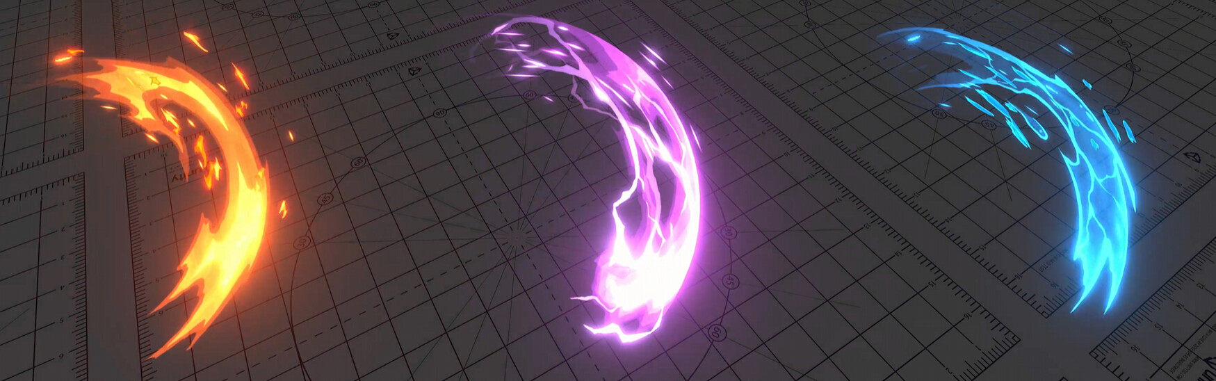 ArtStation - Elemental Slash VFX