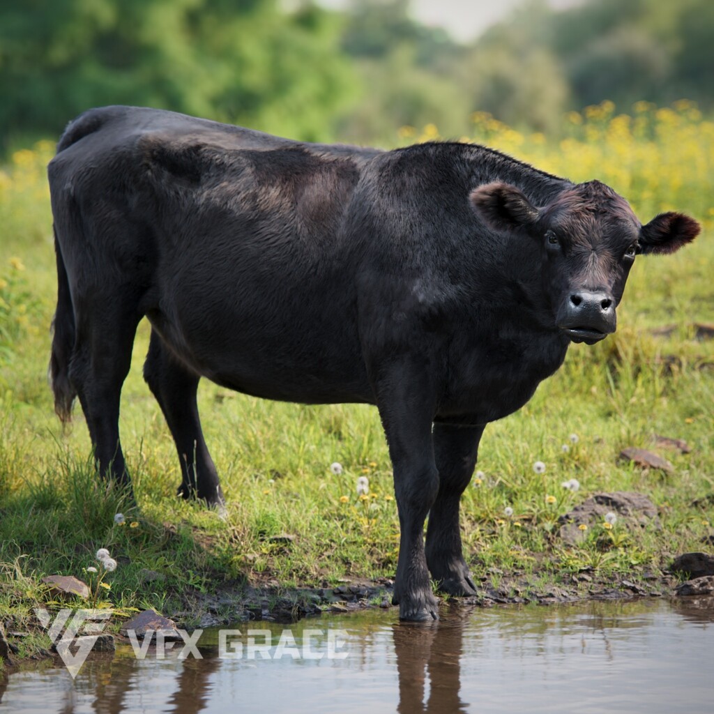 VFX models - Black Cattle Rig - MAYA Character Asset