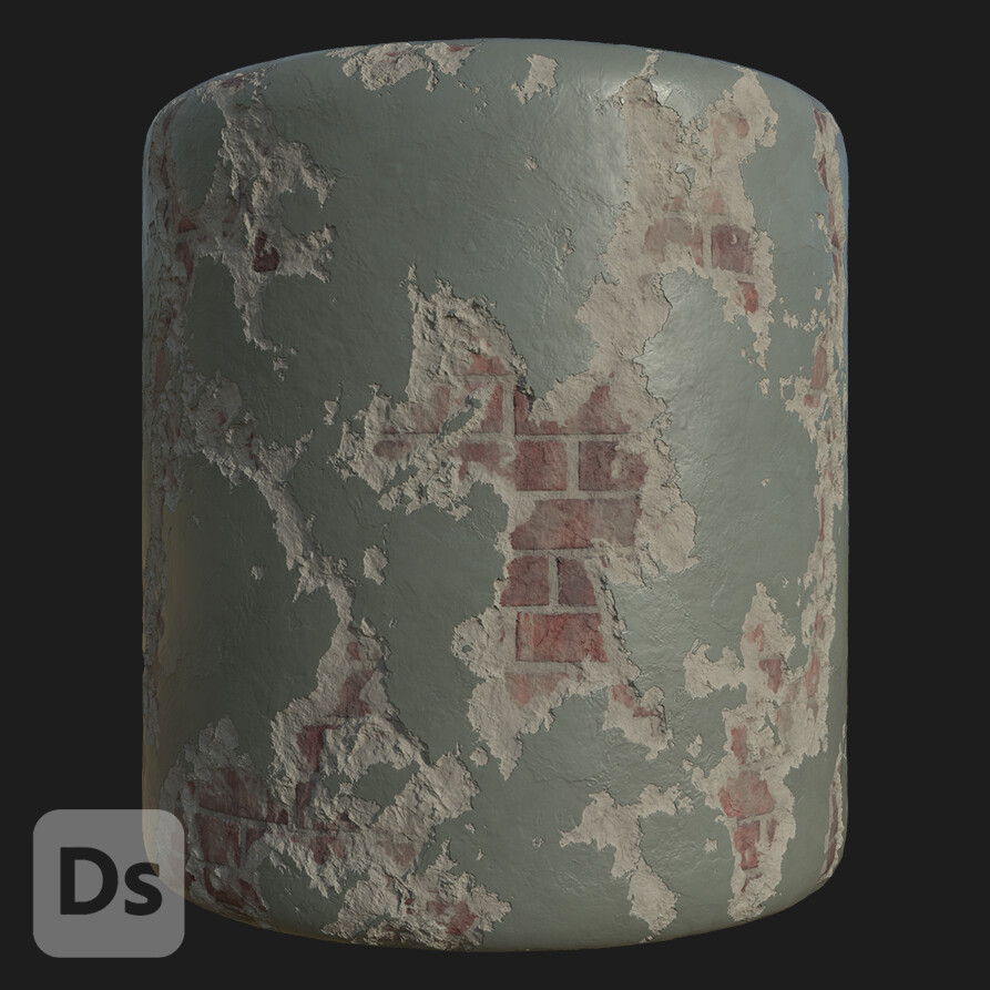 ArtStation - Damaged Plaster Material