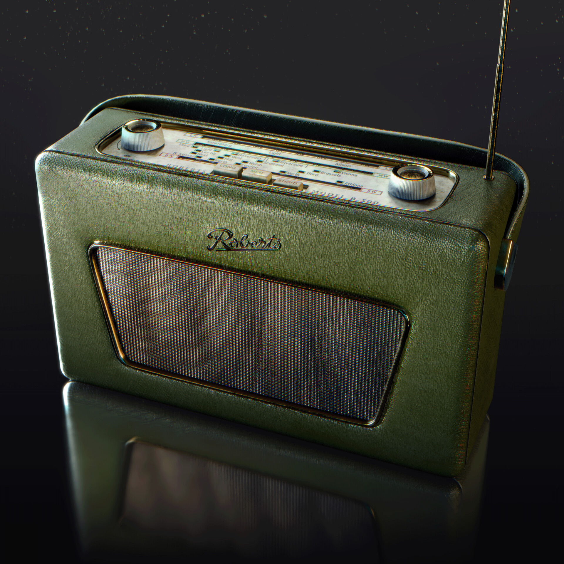 ArtStation - Roberts R500 Vintage Radio