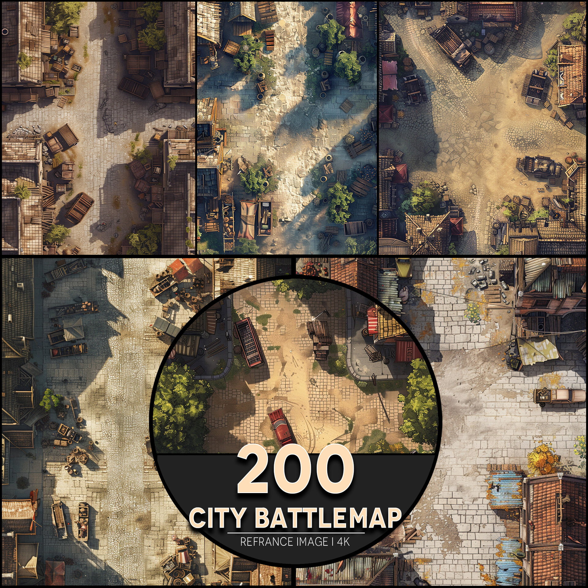 ArtStation - City BattleMap 4K Reference/Concept Images