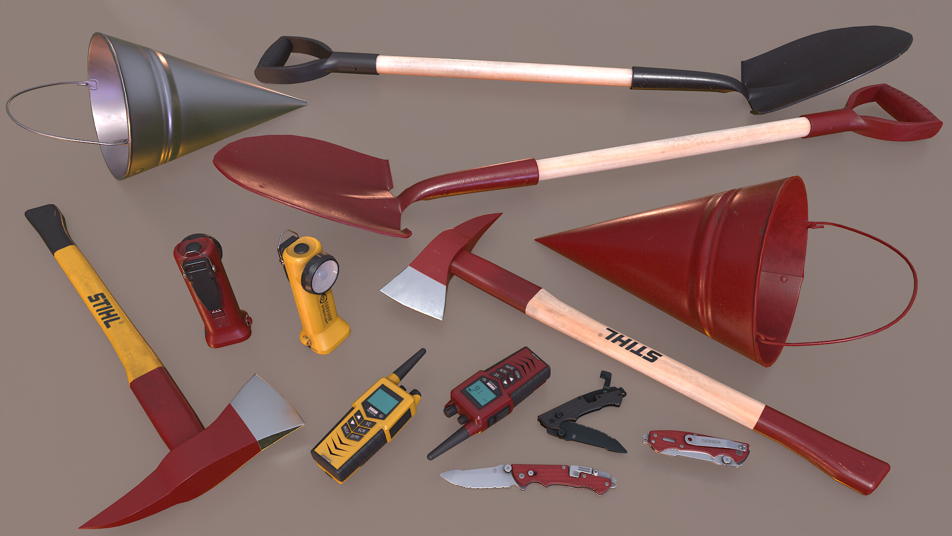 ArtStation - Fire fighter prop set