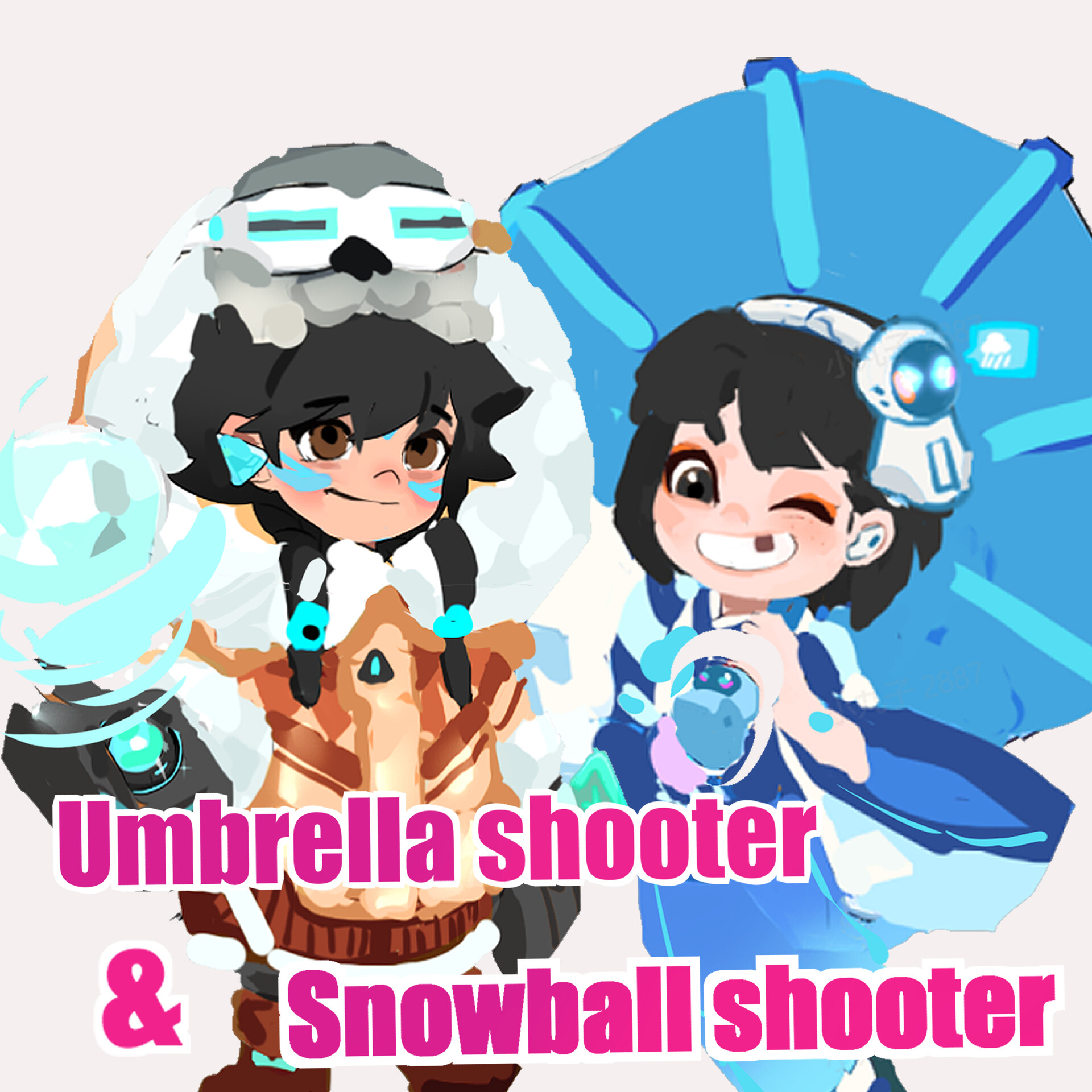 ArtStation - Character Concept Art | Snowball shooter and umbrella shooter
