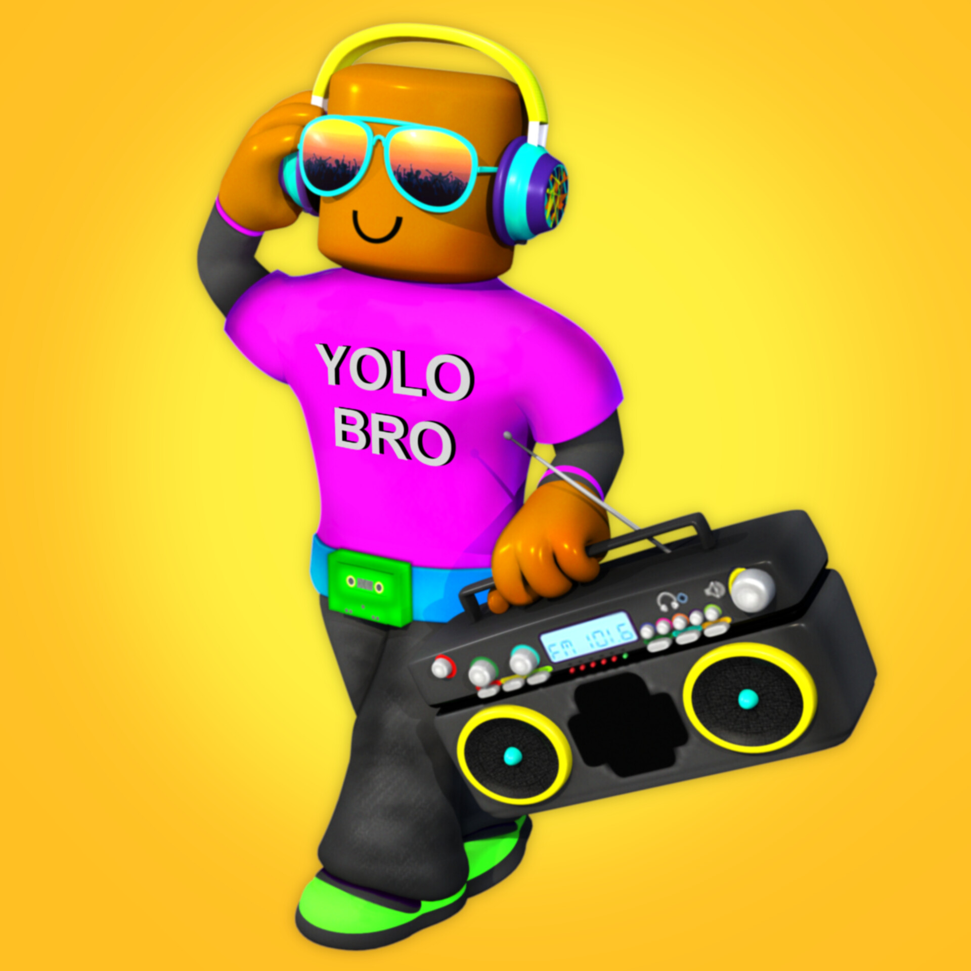 ArtStation - Roblox Neon Party Guy