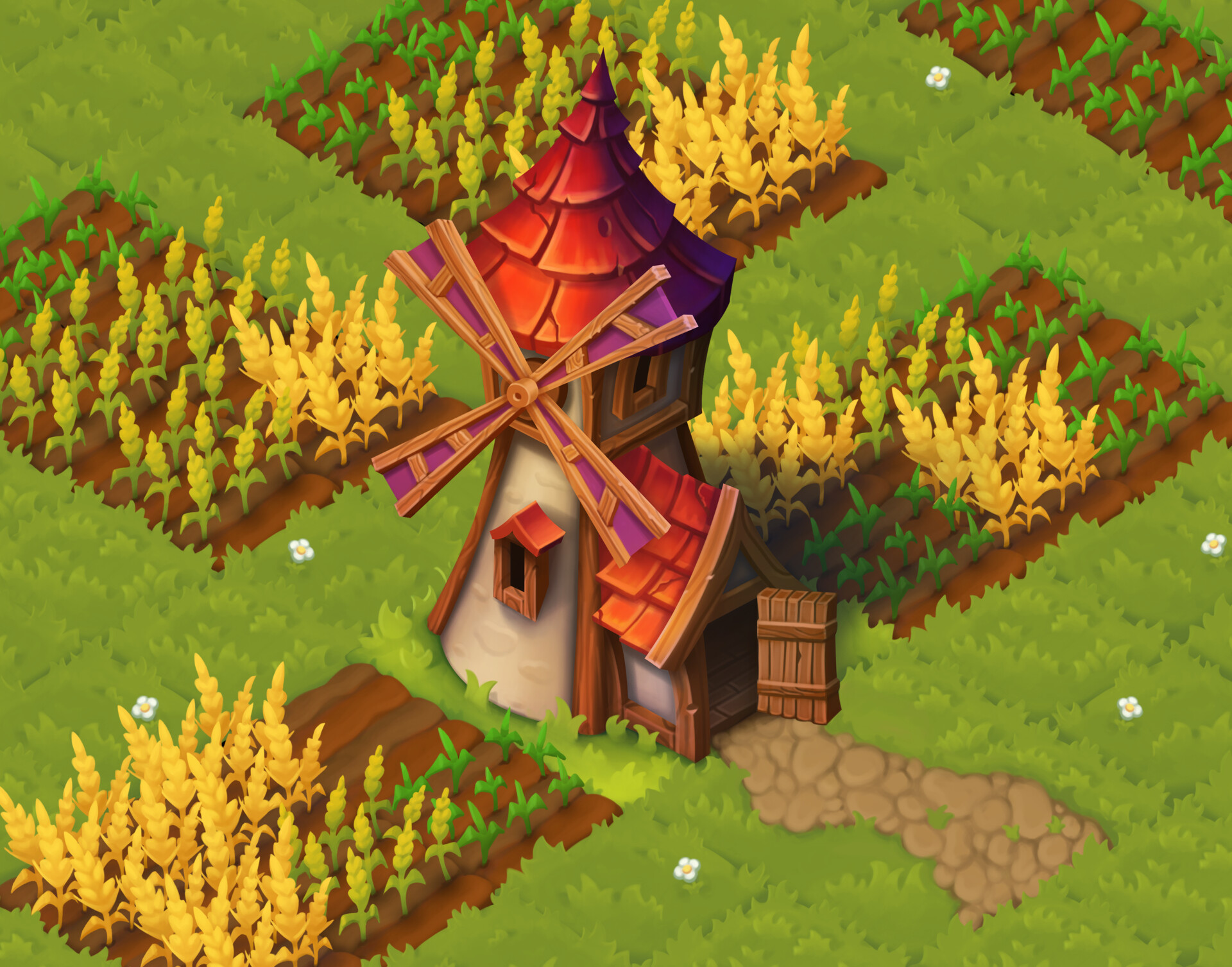 ArtStation - Isometric Windmill