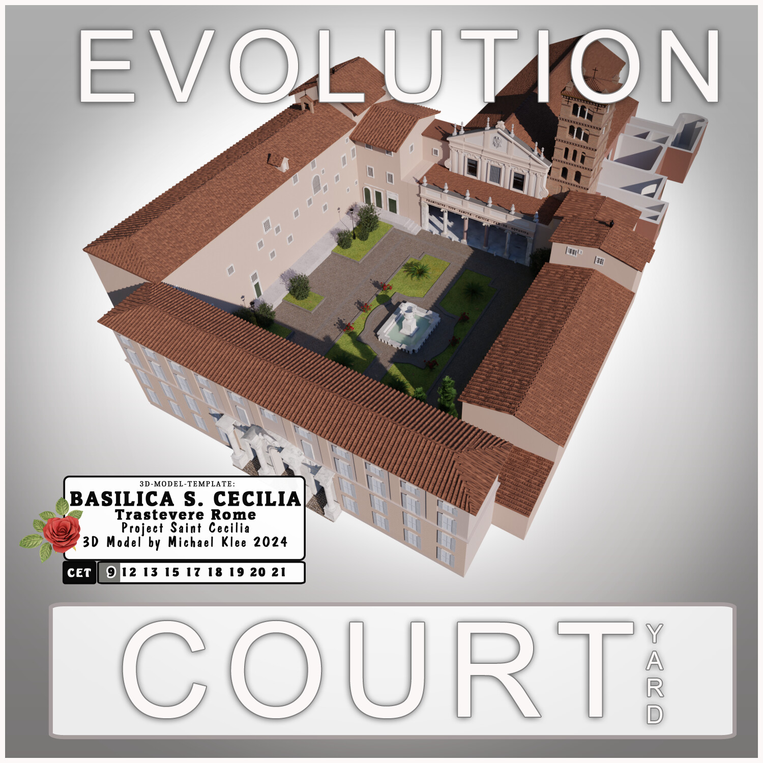 Michael Klee - Basilica Santa Cecilia in Trastevere Rome - Courtyard ...