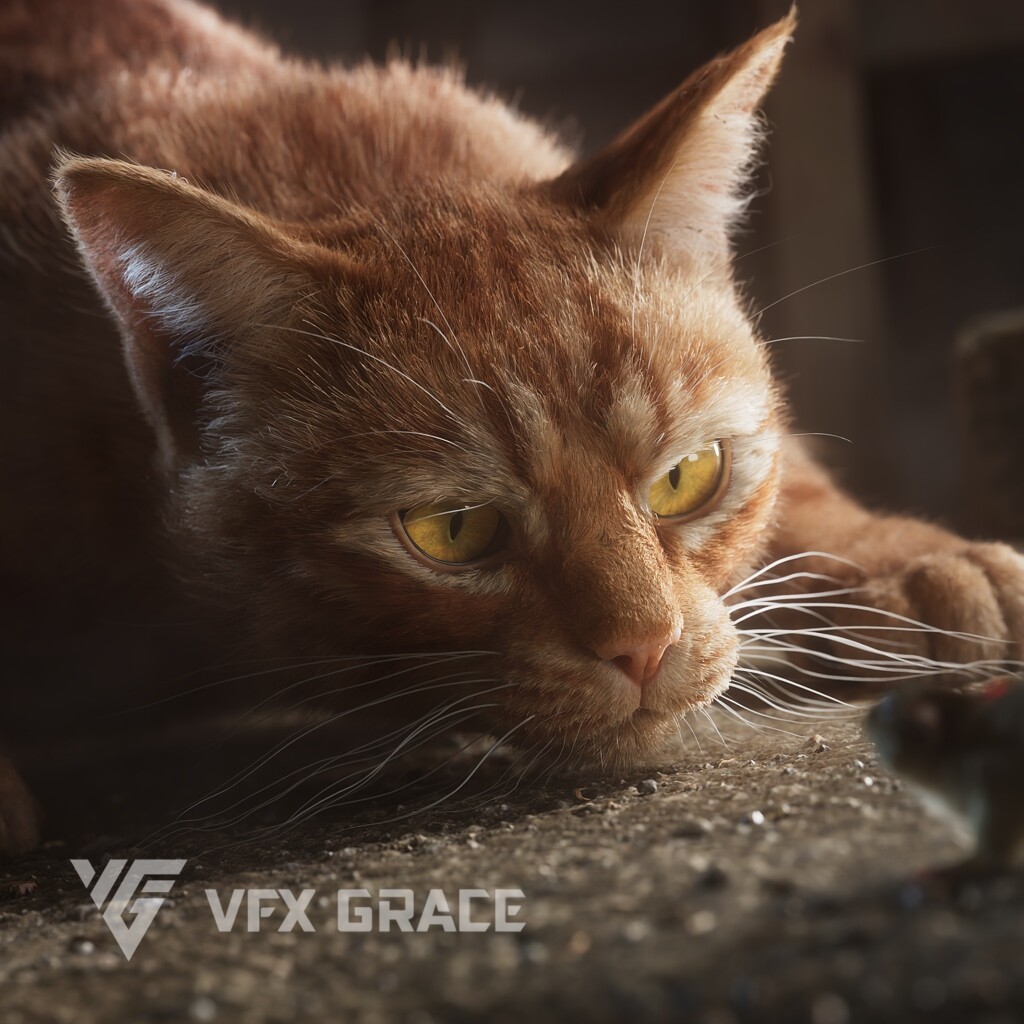 ArtStation - Orange Cat Animated - MAYA Character Asset