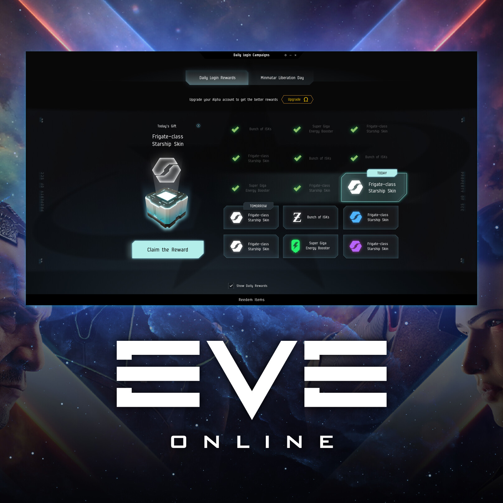 ArtStation - Game UI / UX : Daily Rewards - EVE Online