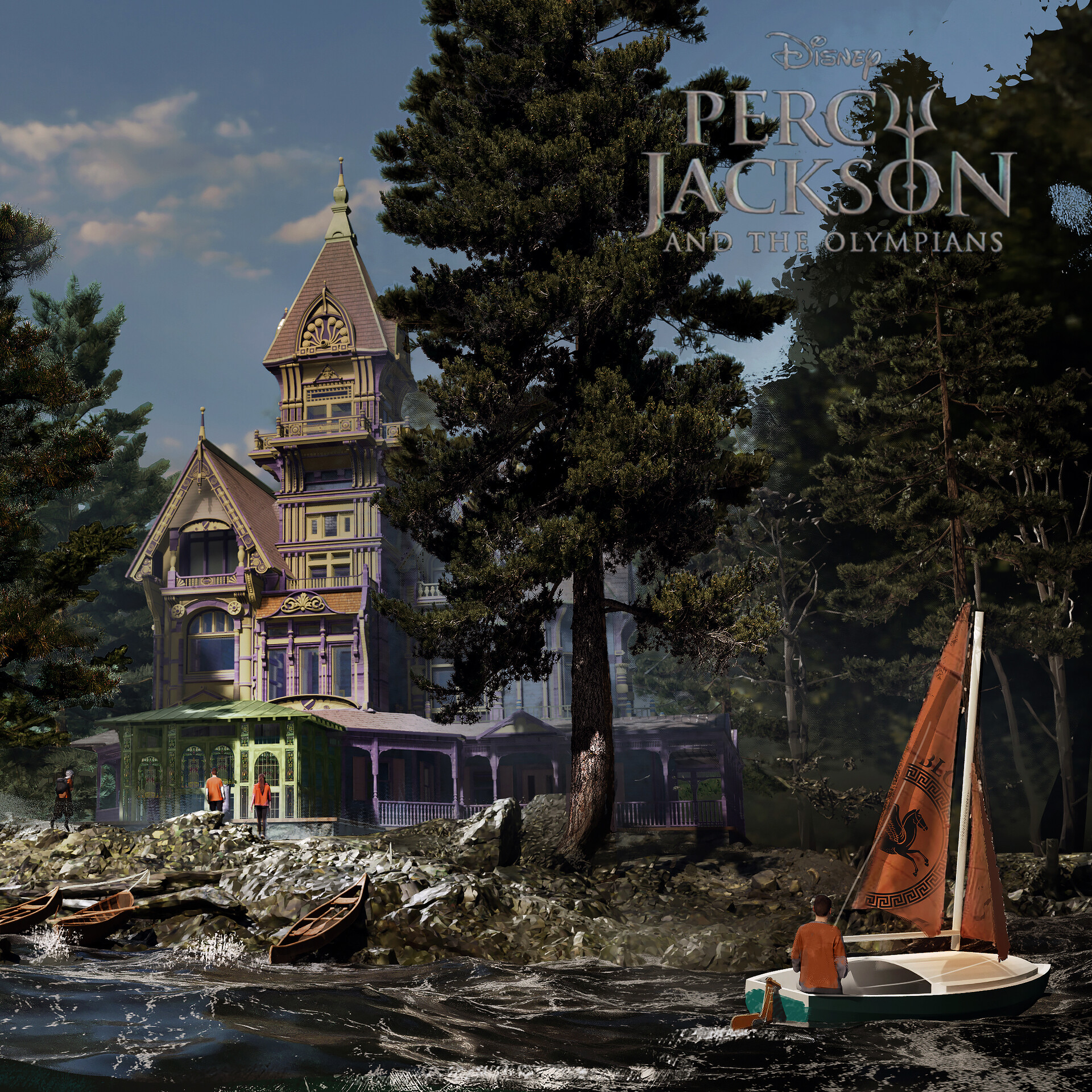 ArtStation - Percy Jackson - Camp Halfblood - Big House