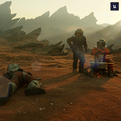 ArtStation - Rocky Valley - cinematic keyframes, UE5 practice