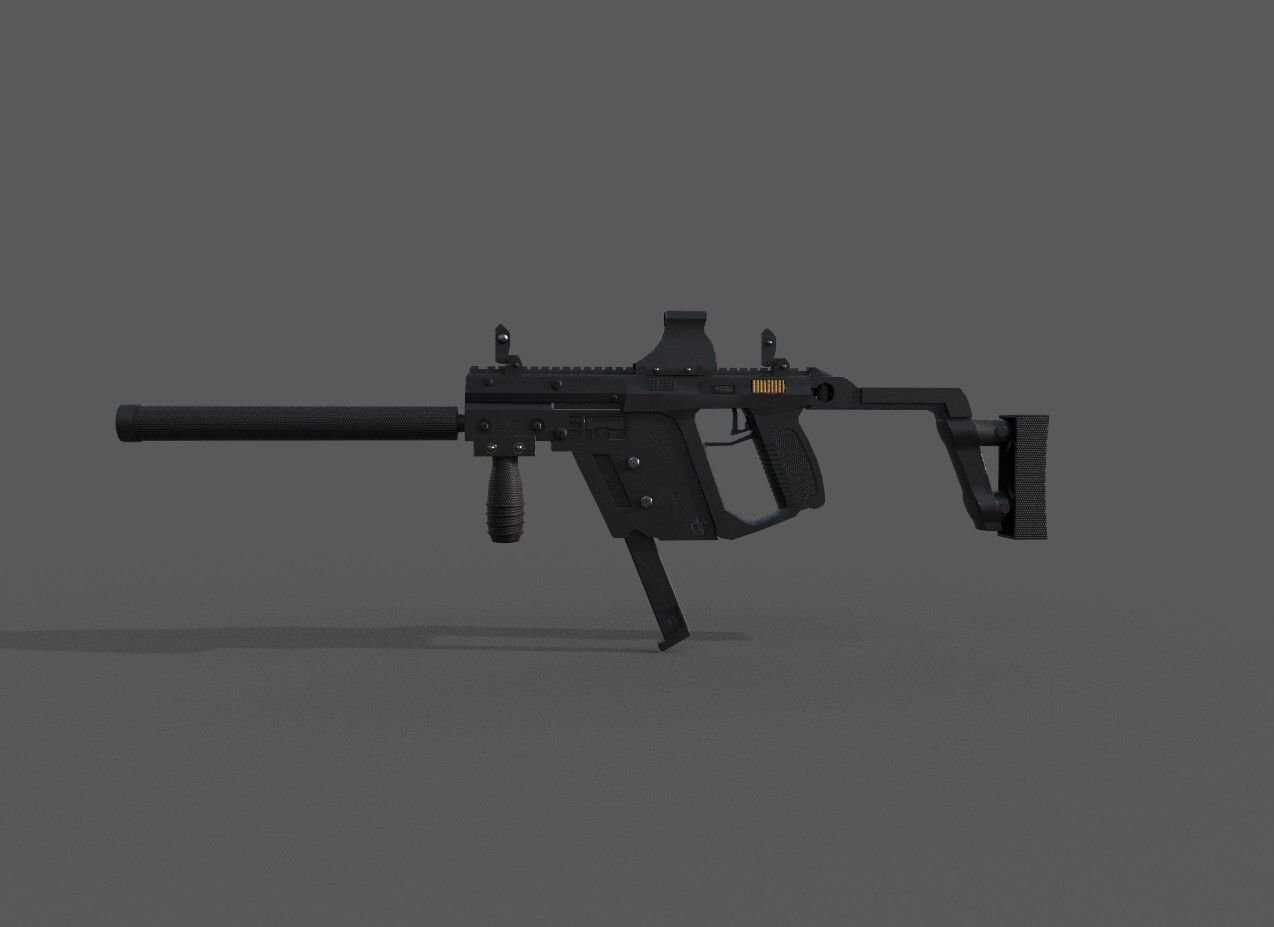 ArtStation - Vector Gun(modelling and texturing)