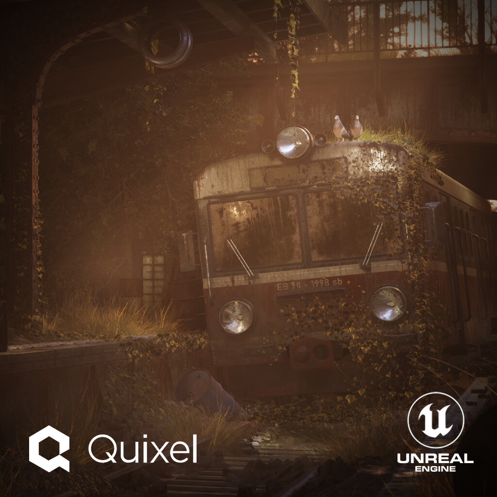 ArtStation - Post-Apocalyptic Train Station