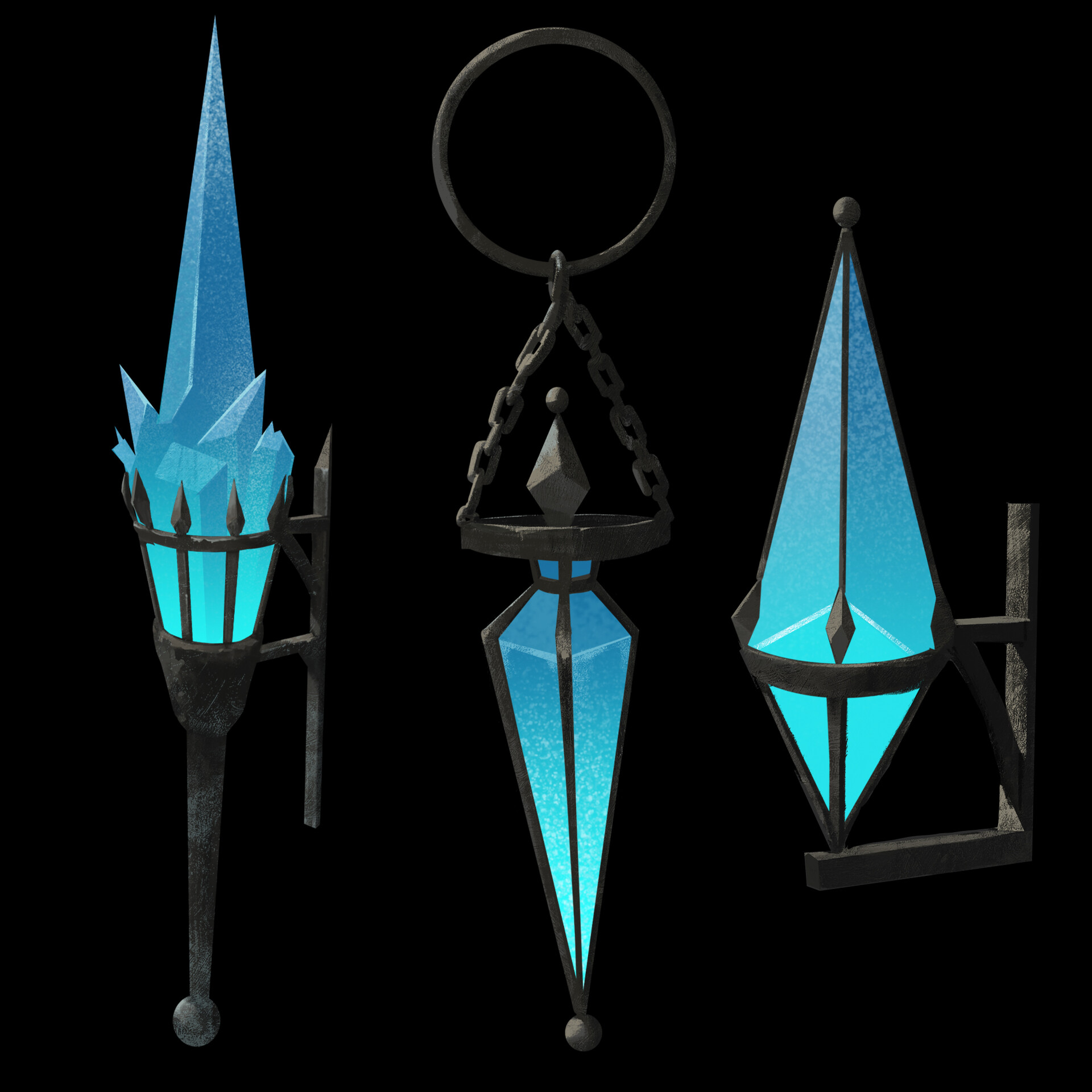 ArtStation - Magic Ice-Crystal Lanterns