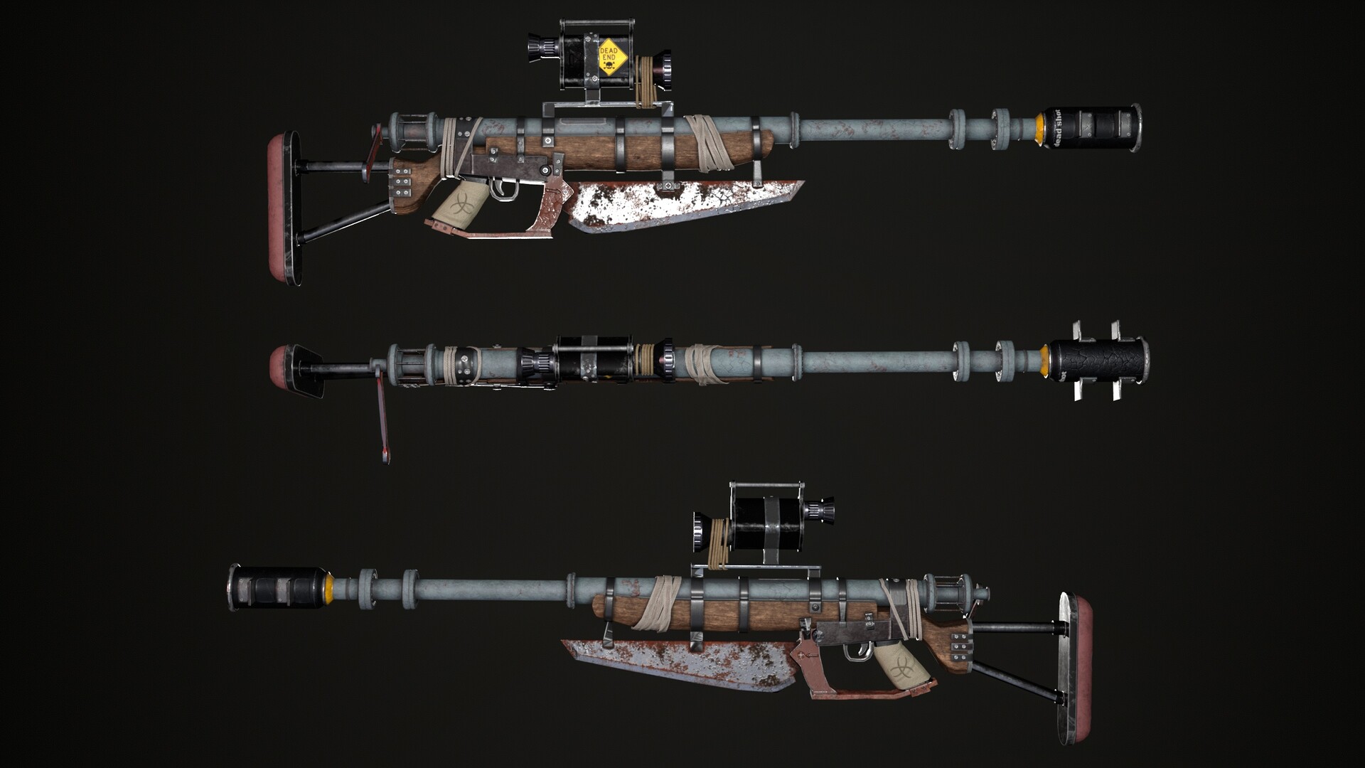 ArtStation - POST APOCALYPTIC SNIPER RIFLE