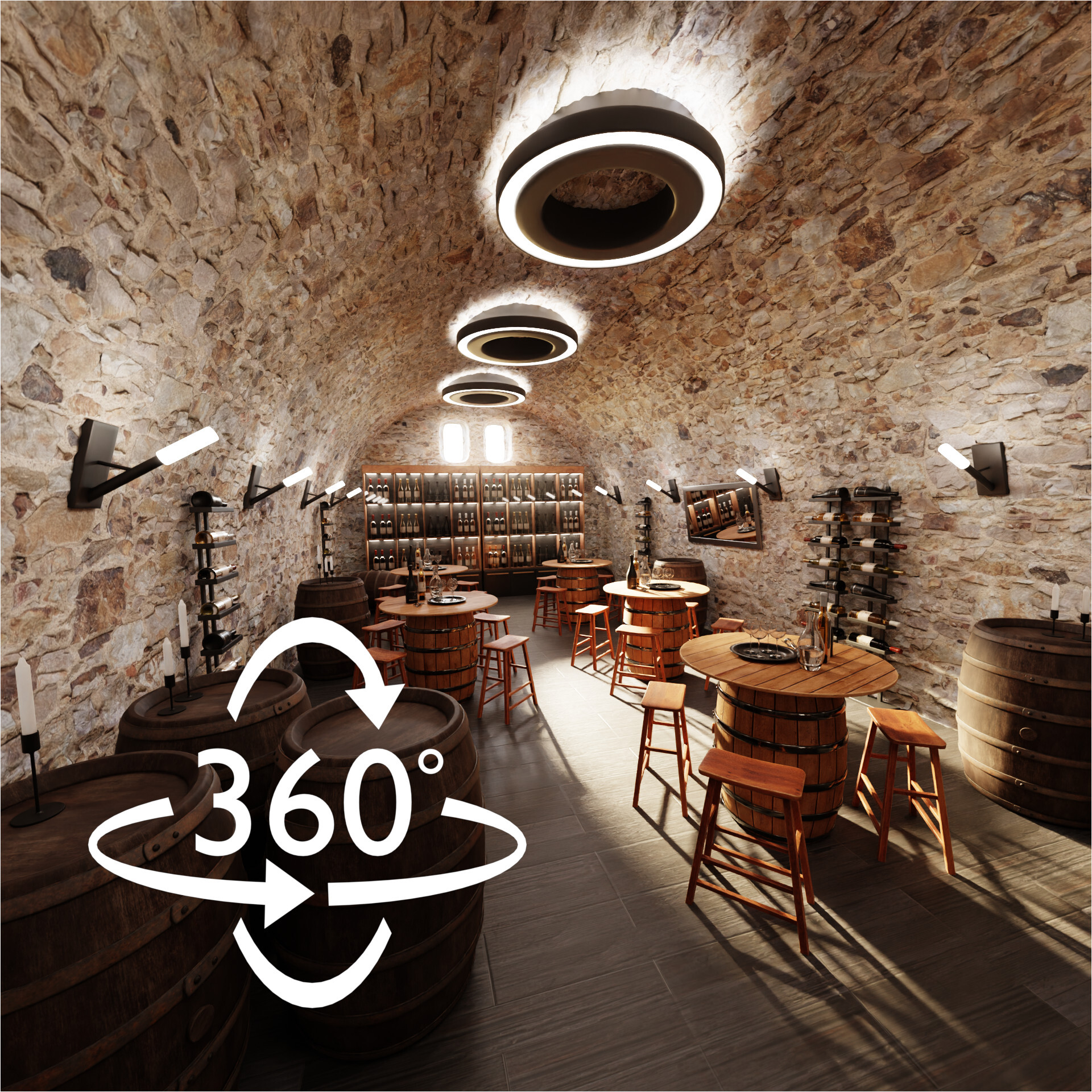 ArtStation - 3D Visualizations of Wine Cellar Interiors