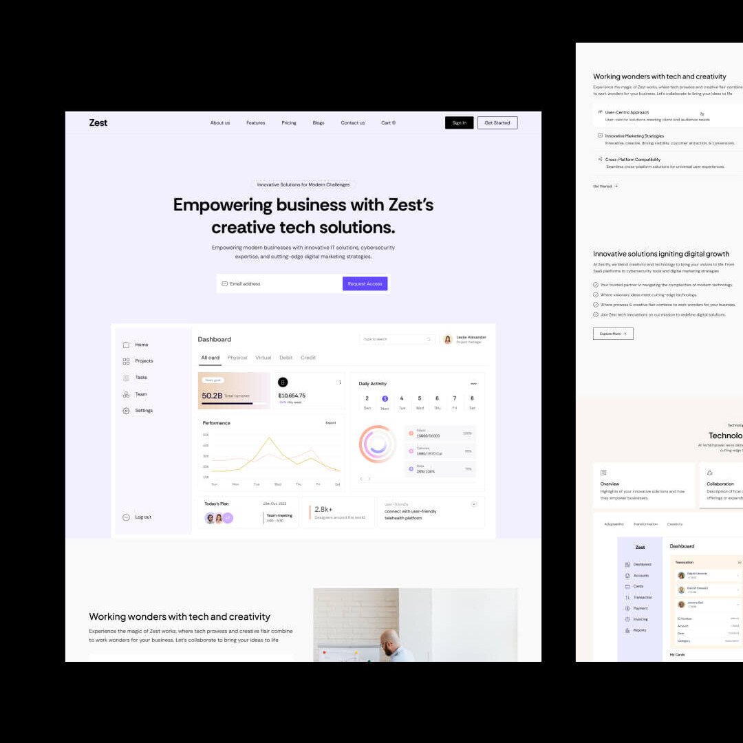 ArtStation - Zest - SaaS Website