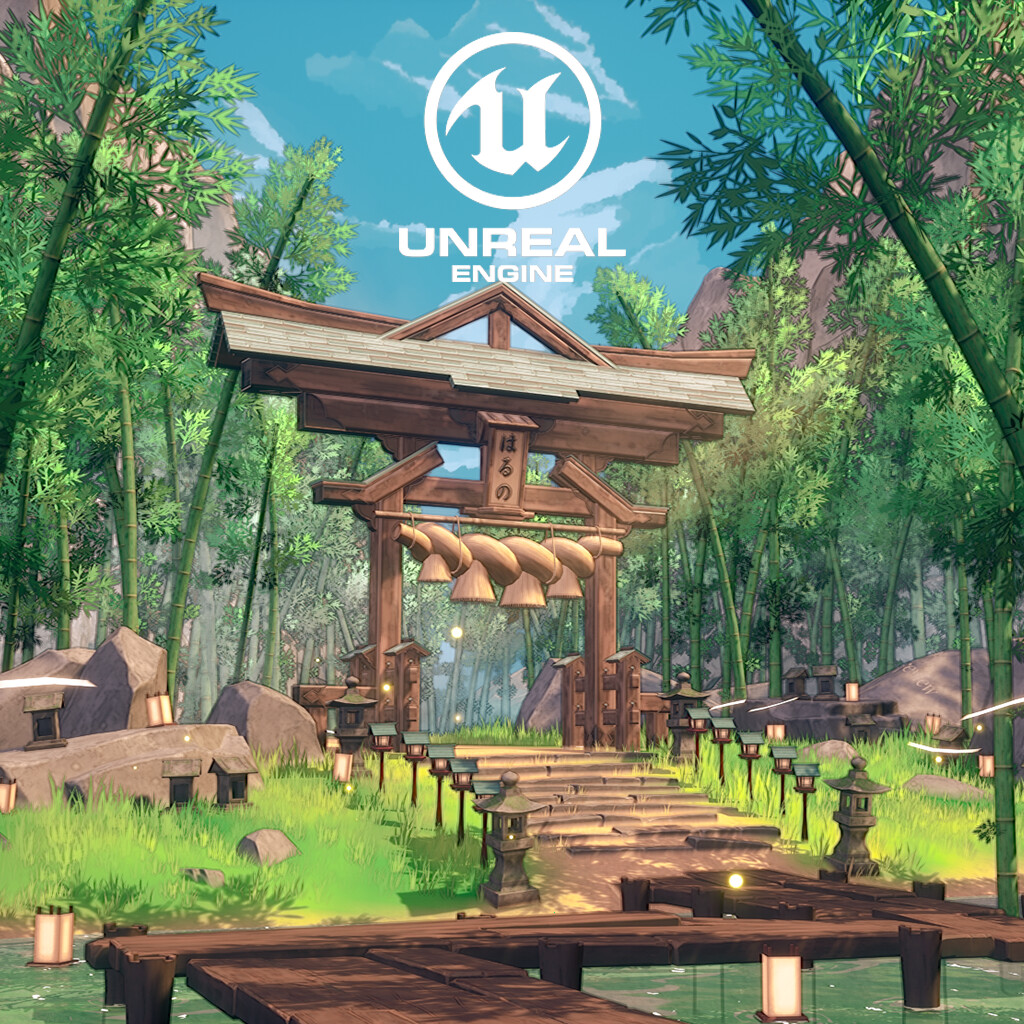 ArtStation - UE5 - Stylized Bamboo Forest