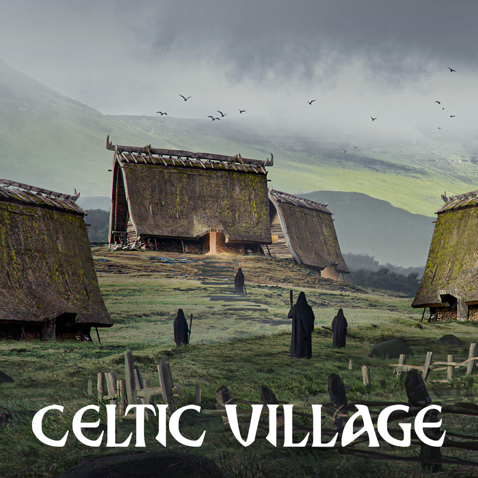 ArtStation - Celtic village