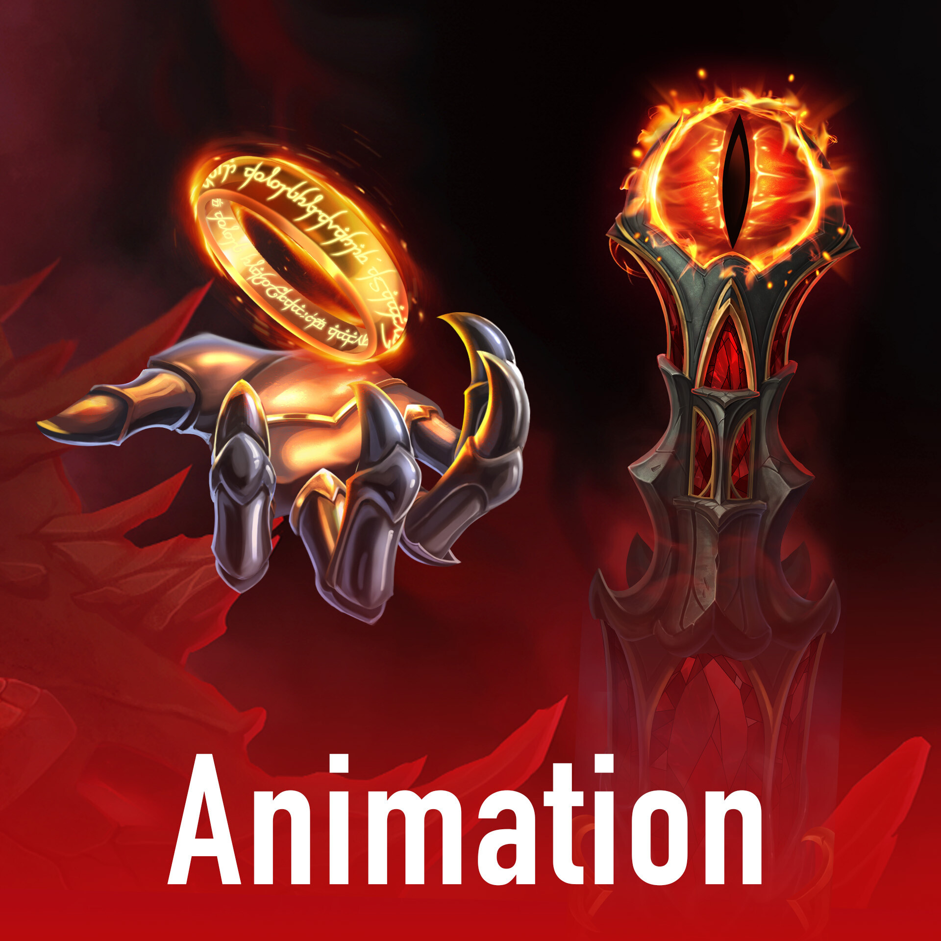 ArtStation - Rings slot game symbols. Spine2d animation