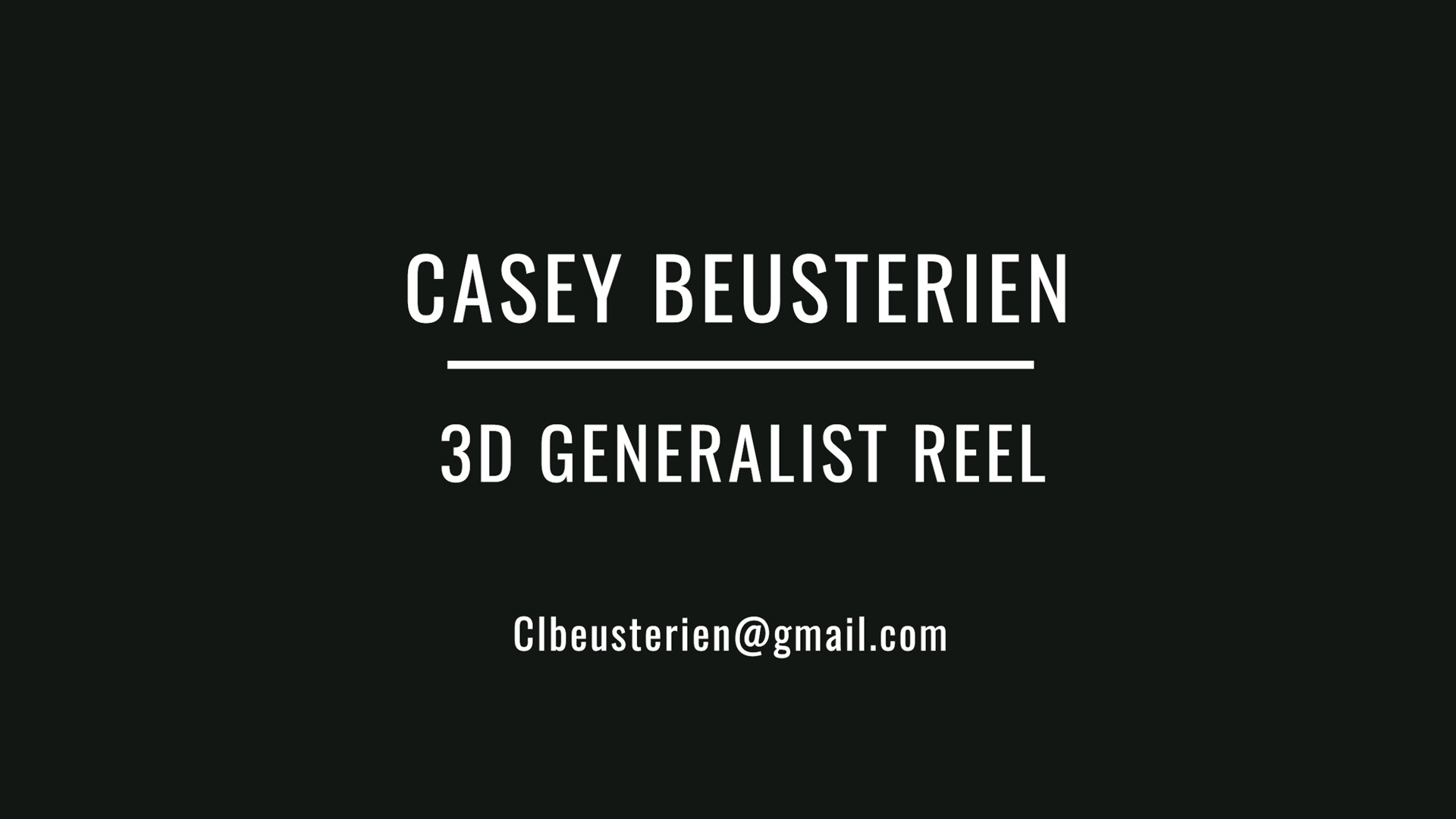 Casey Beusterien - Demo Reel