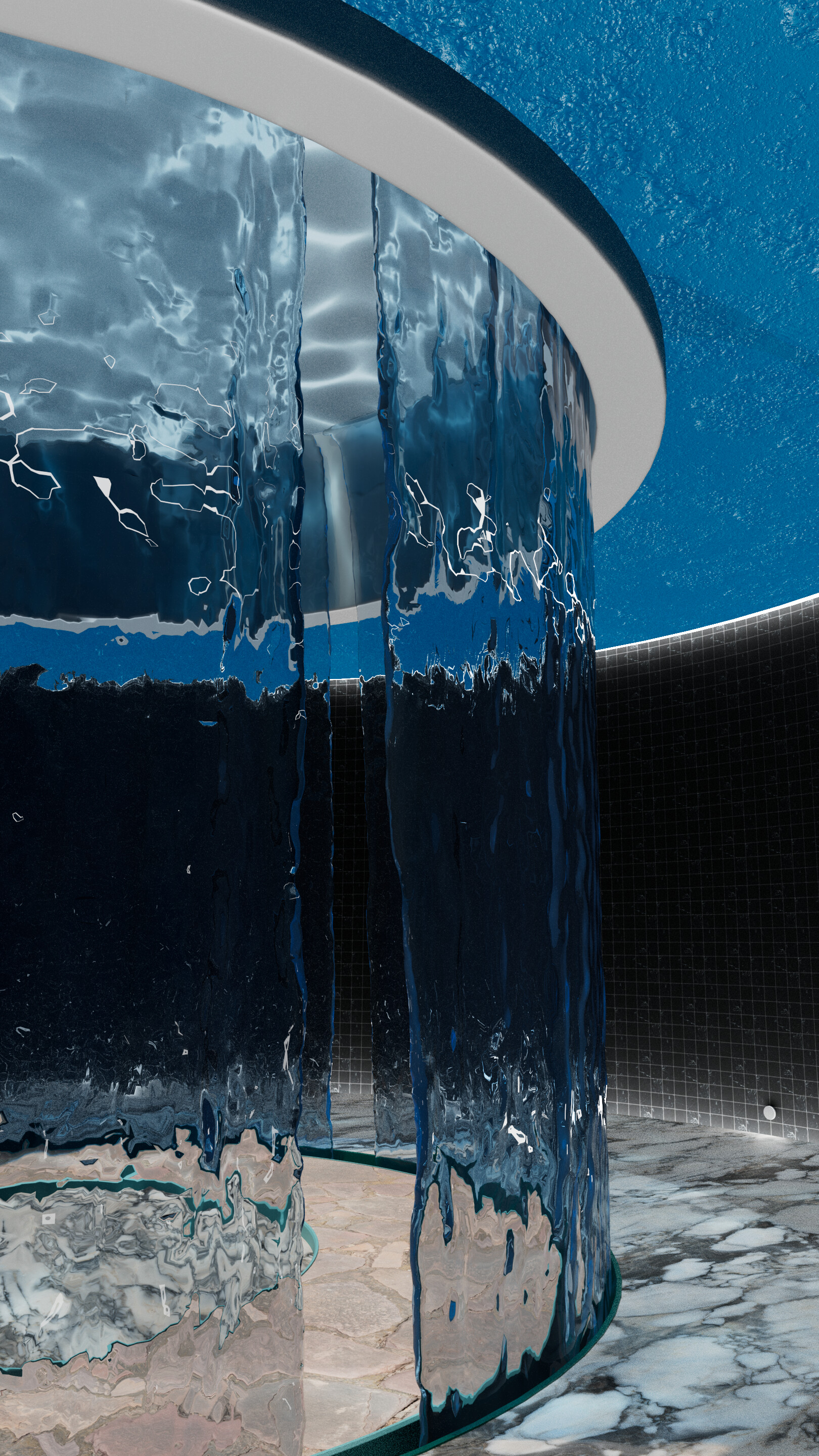 ArtStation - Water Simulation of water curtain
