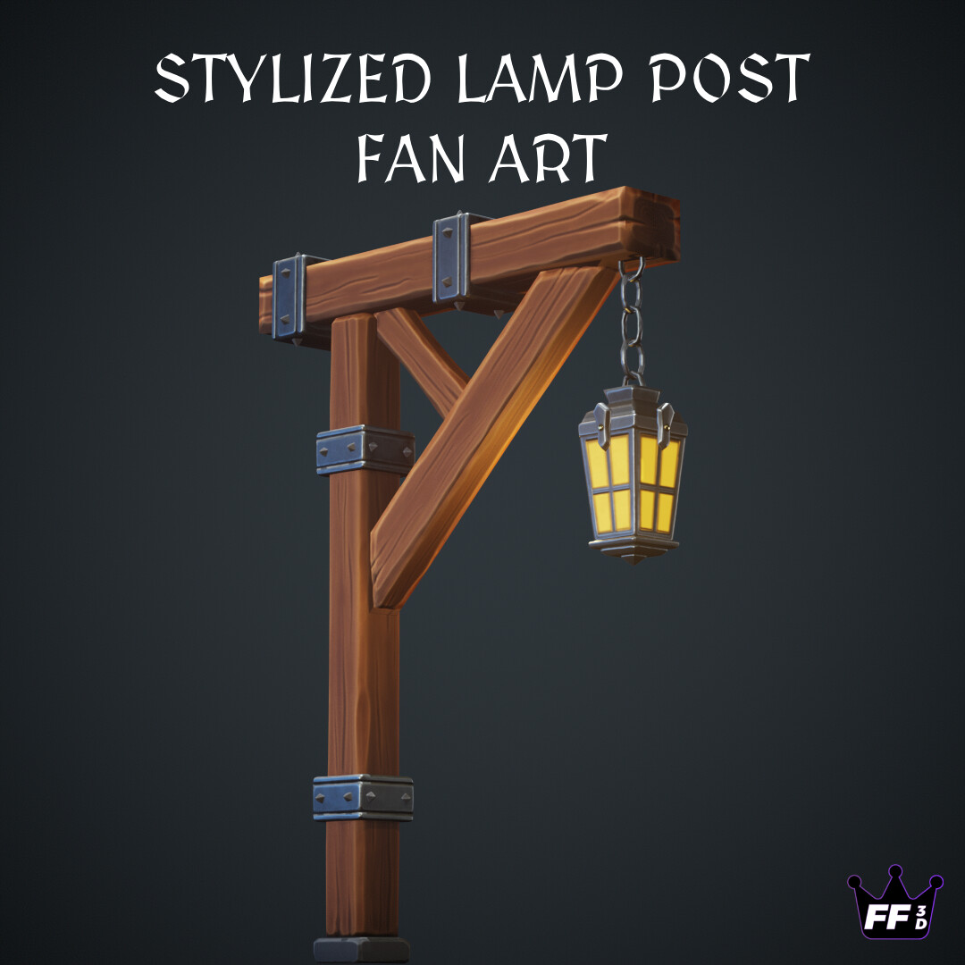 ArtStation - Stylized Lamp Post - Fan Art
