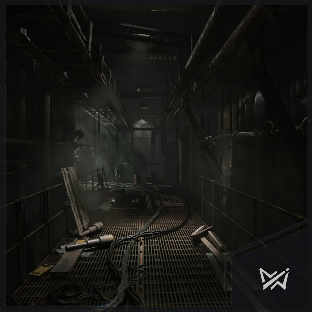 ArtStation - Corridor and Workshop from Ravenholm. Half Life 2 Remake ...
