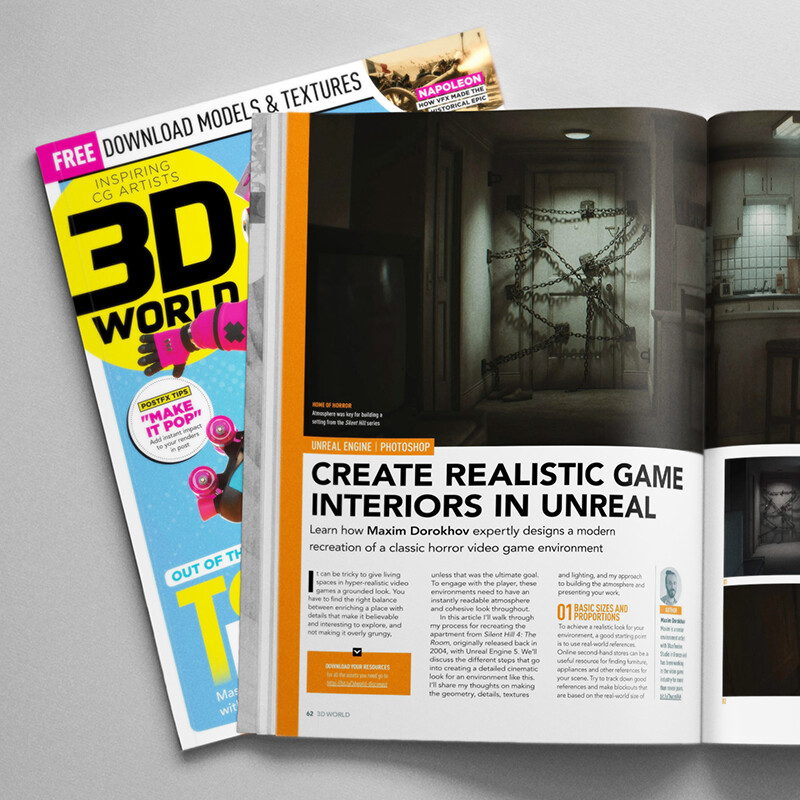 ArtStation - 3D World Magazine - Issue 310 - Create Realistic Game Interiors in Unreal