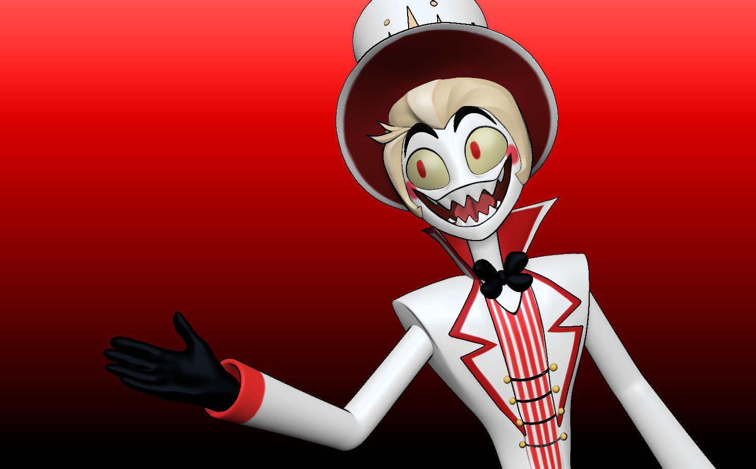 Artstation Hazbin Hotel Lucifer Morningstar Cane 3d Modellucifer ...