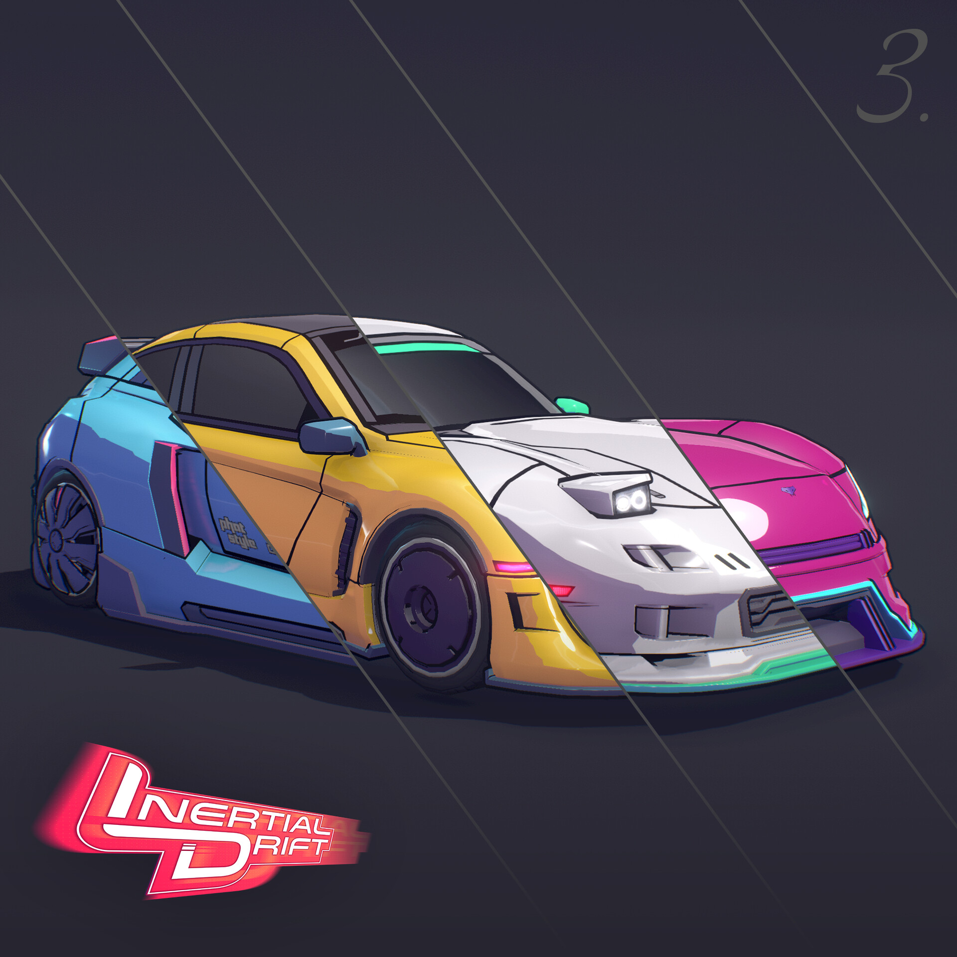ArtStation - Inertial Drift Car Designs and Models. Set 03.