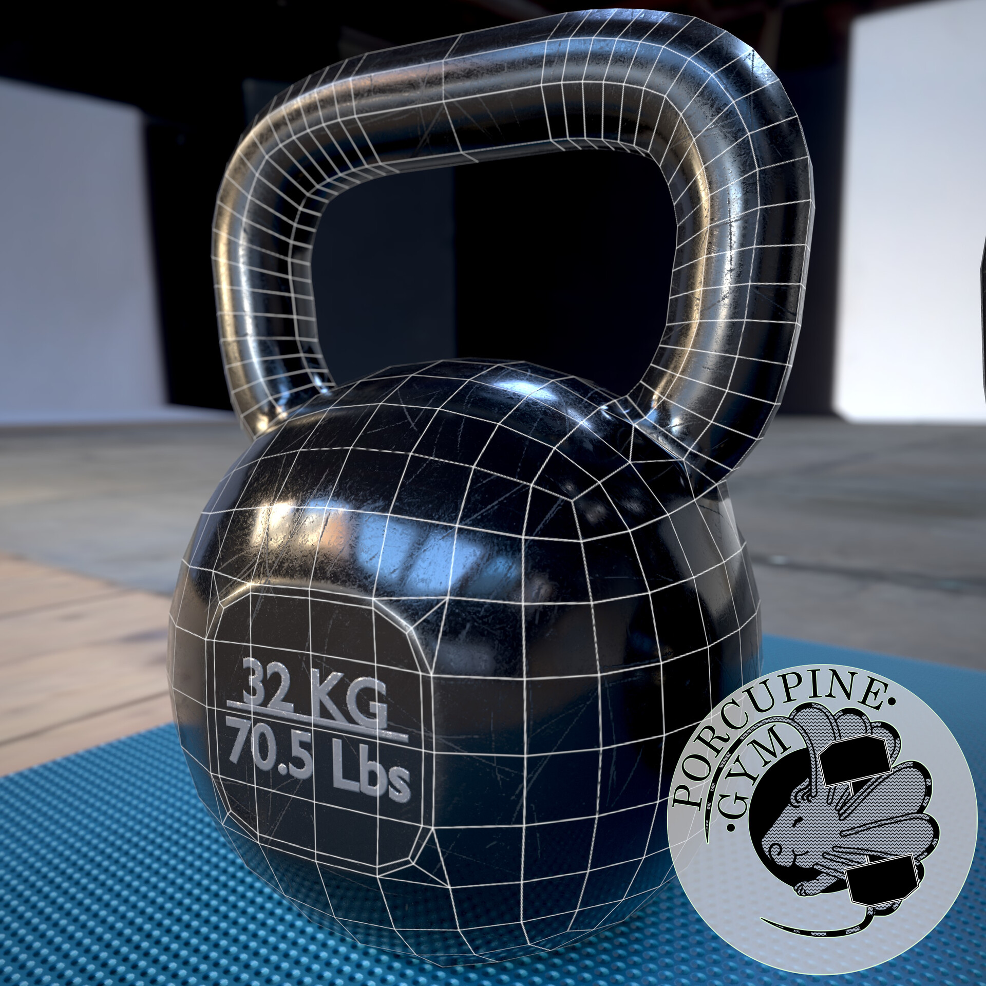 ArtStation - 3D Model - Porcupine Gym - Kettlebells
