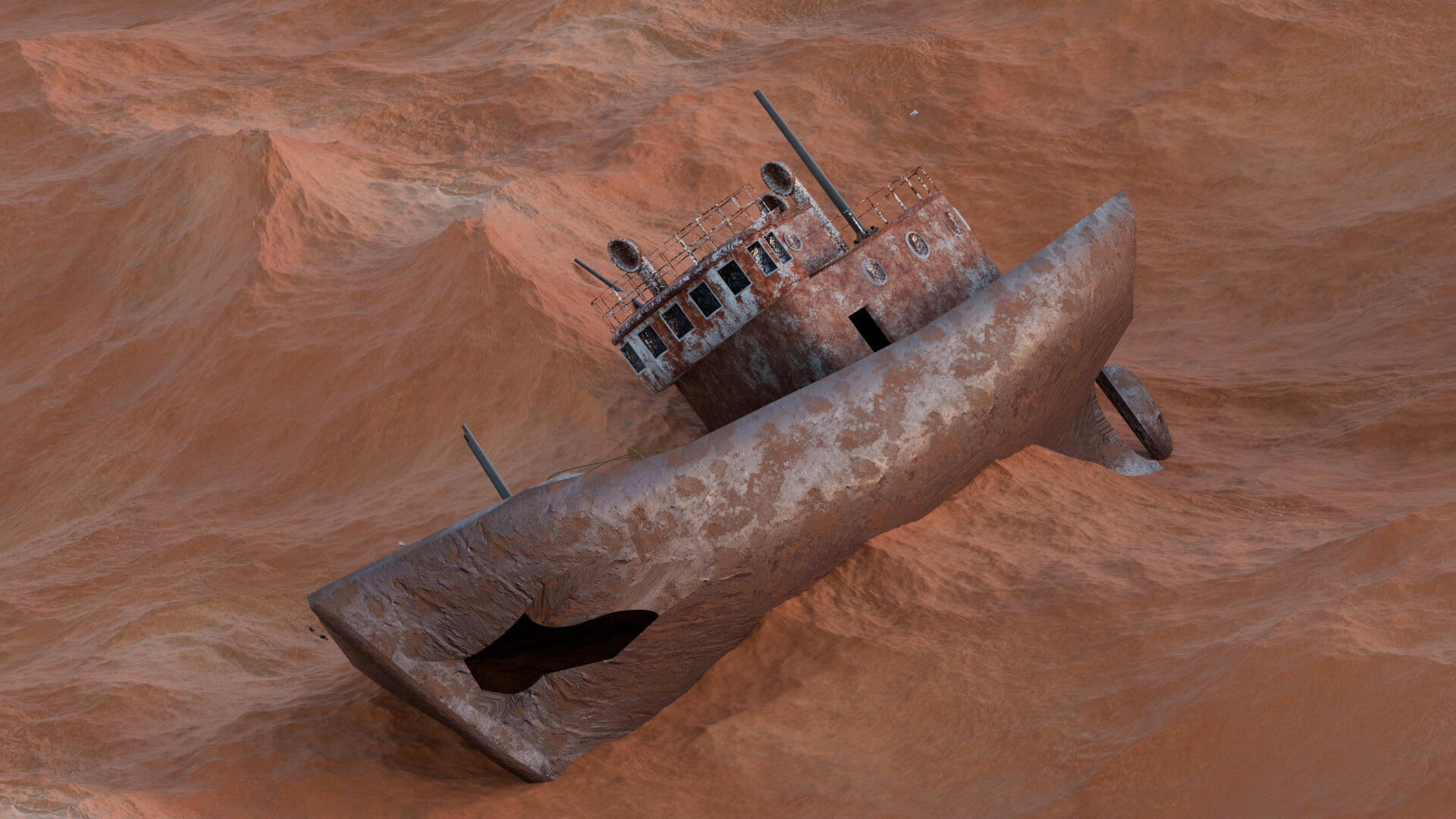 ArtStation - The Aral Sea - past and present