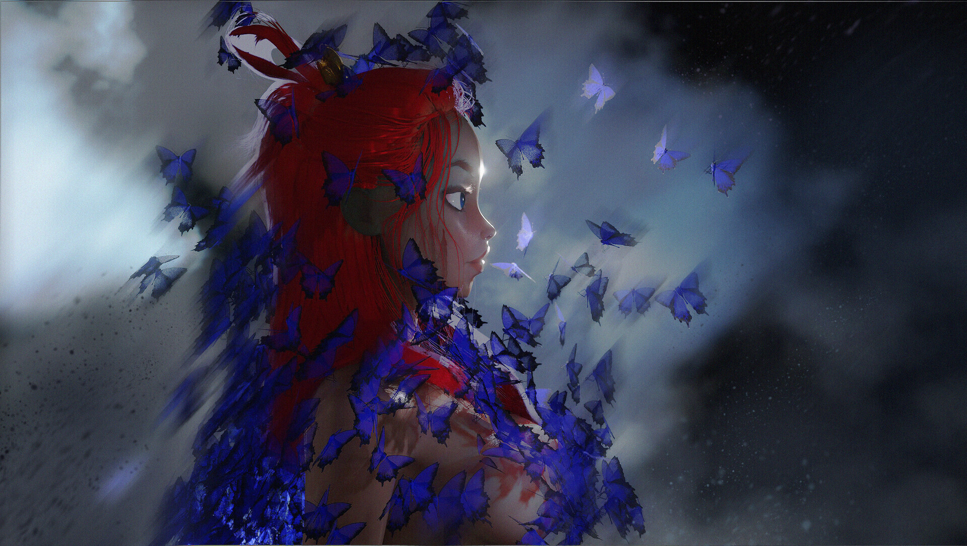 ArtStation - Butterfly Girl (The butterfly charmer)