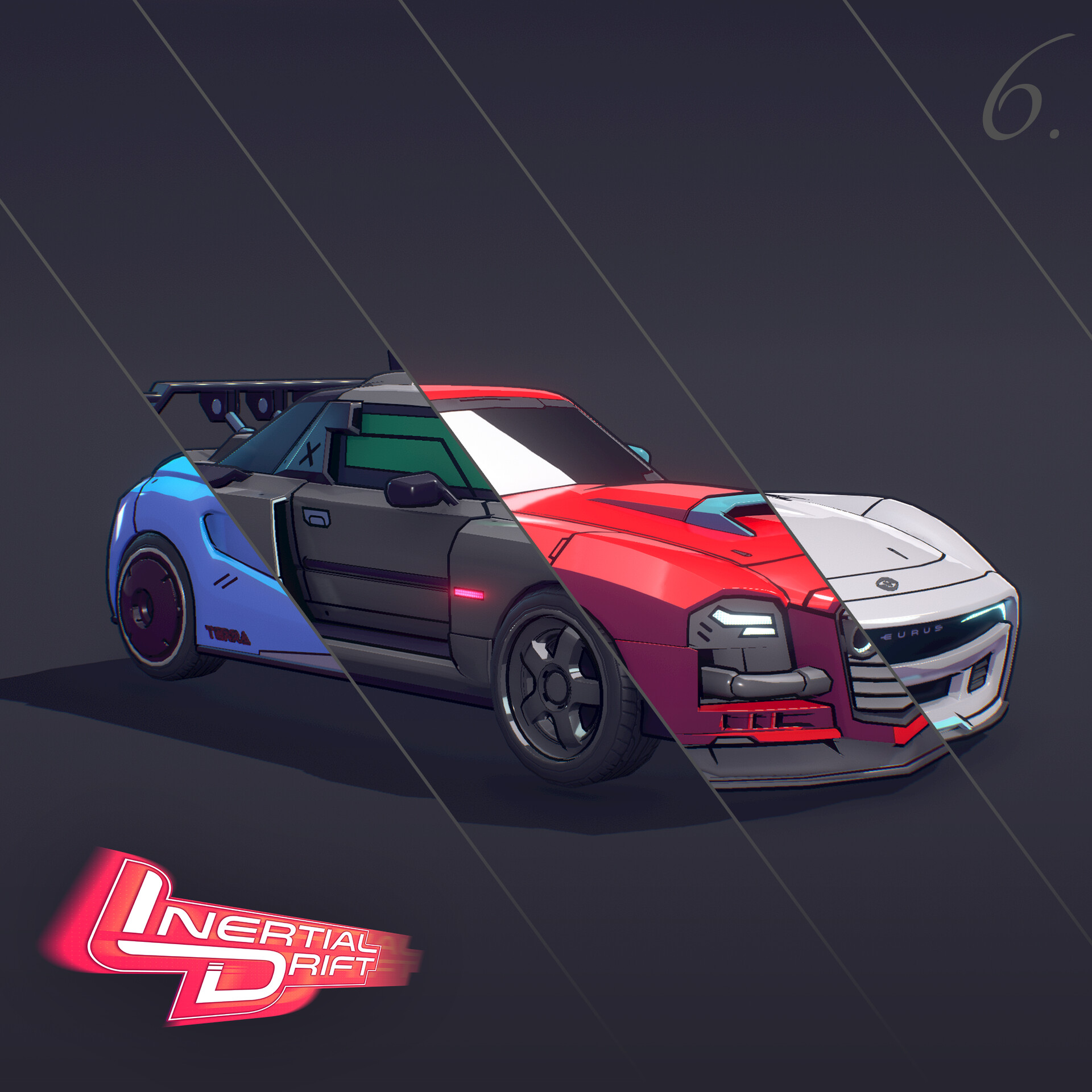 ArtStation - Inertial Drift Car Designs and Models. Set 06. TwilightRivals DLC