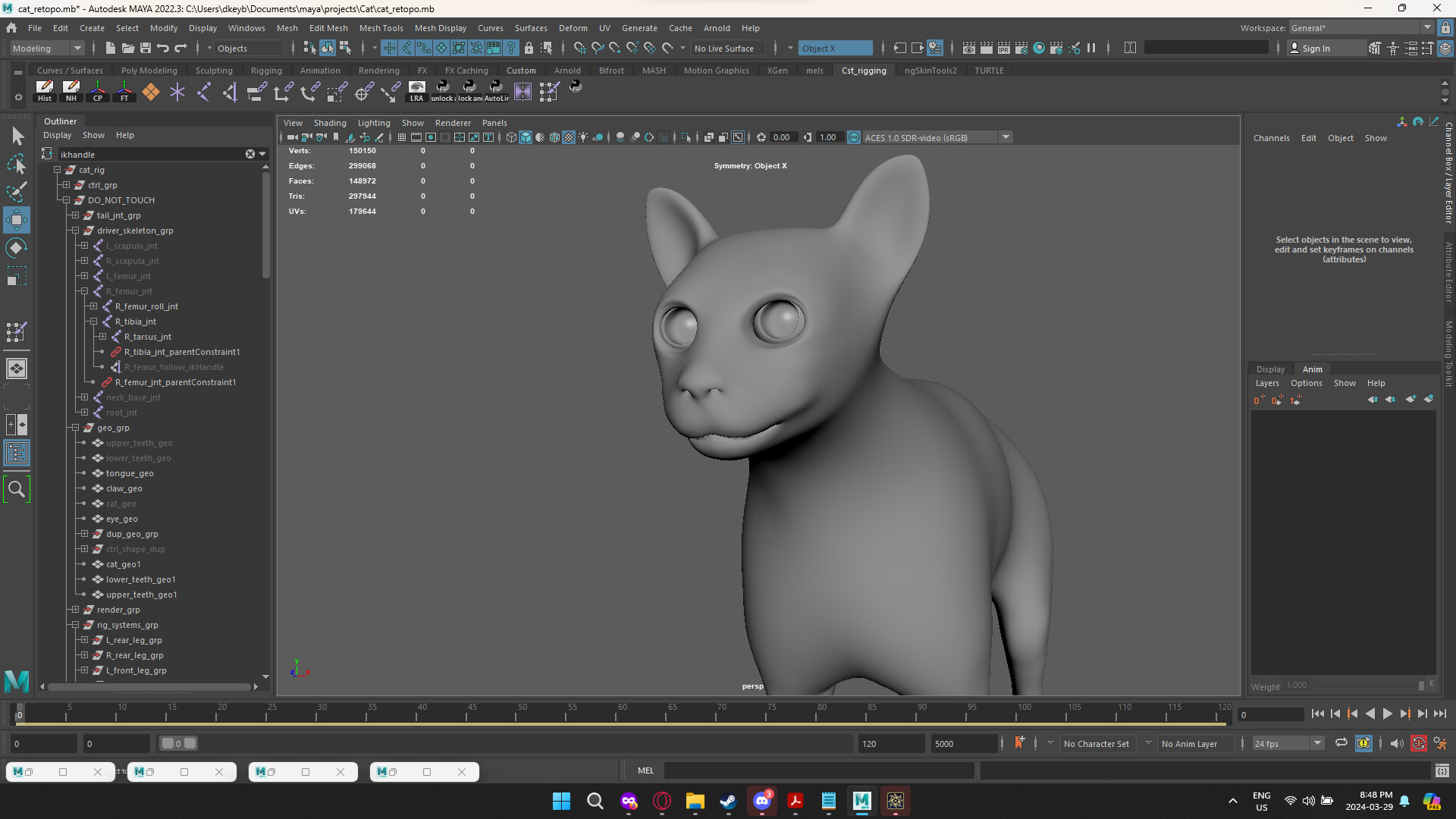 ArtStation - Cat quadruped rig