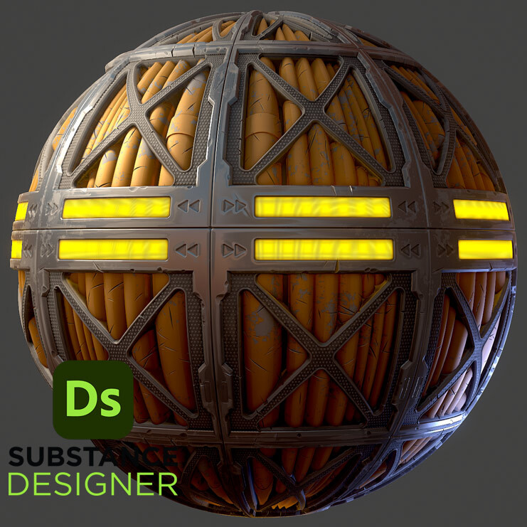 3dExtrude Tutorials - Sci-Fi Pipes Material - Substance 3D Designer