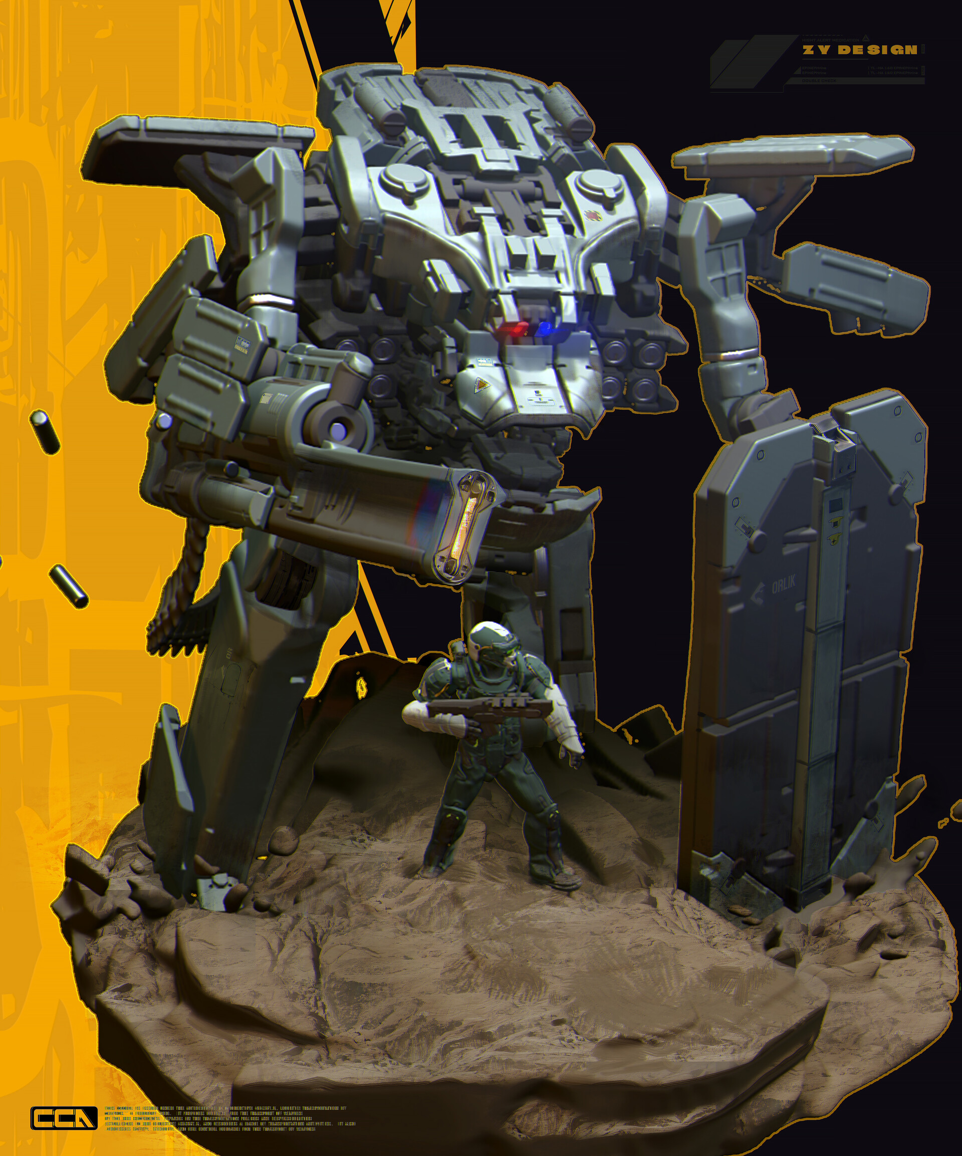 ArtStation - Wasteland Hunter Mech