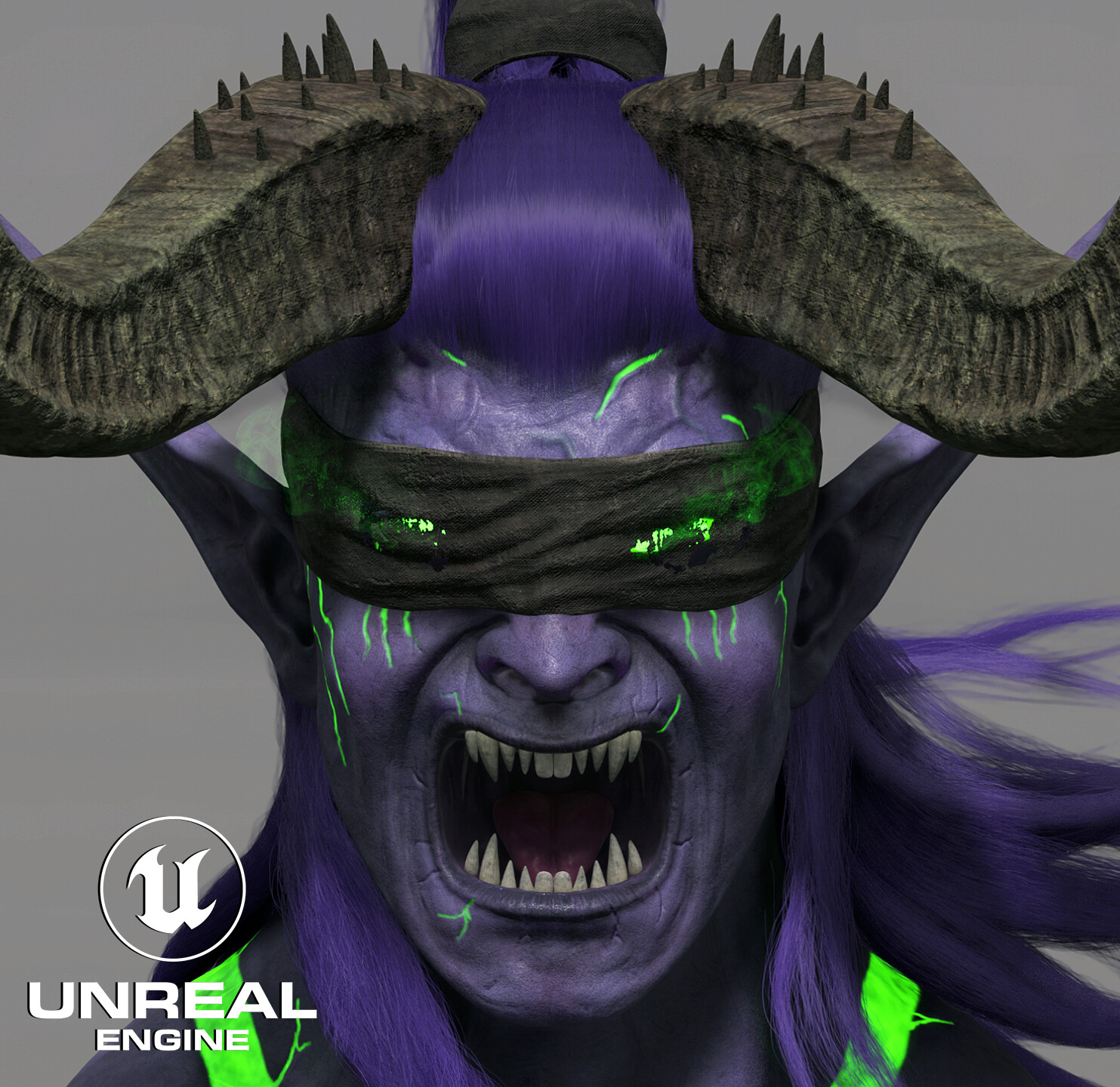 ArtStation - Illidan Stormrage Bust - Realtime