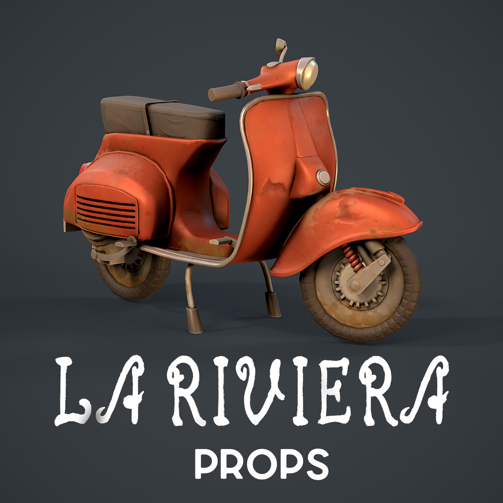 ArtStation - La Riviera Props - Stylized Vespa