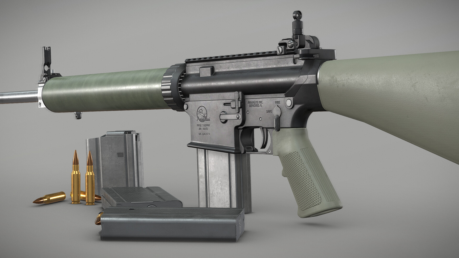 ArtStation - Armalite AR-10(T) Battle Rifle