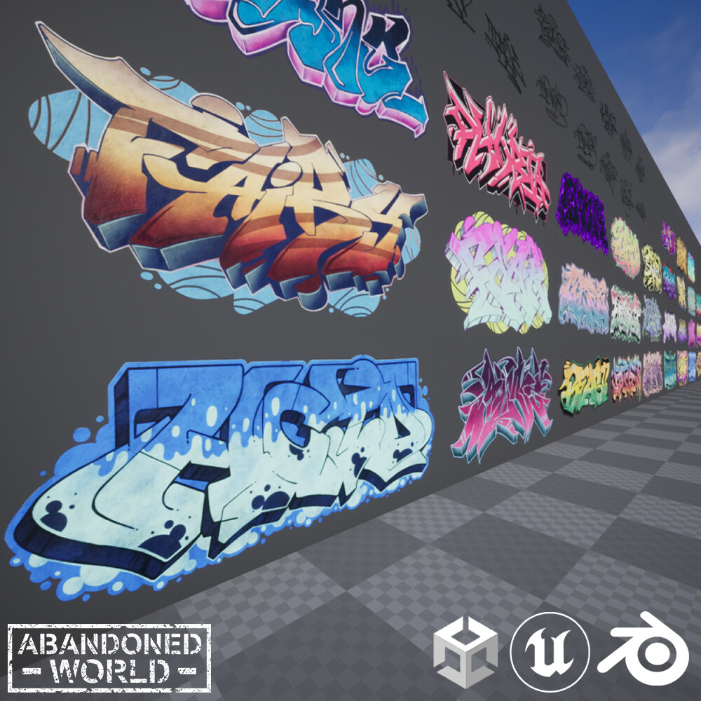 ArtStation - Graffiti Pack Decals VI