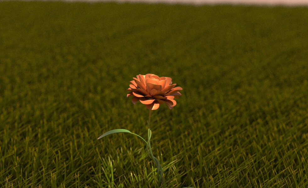 ArtStation - 3D flower blooming animation