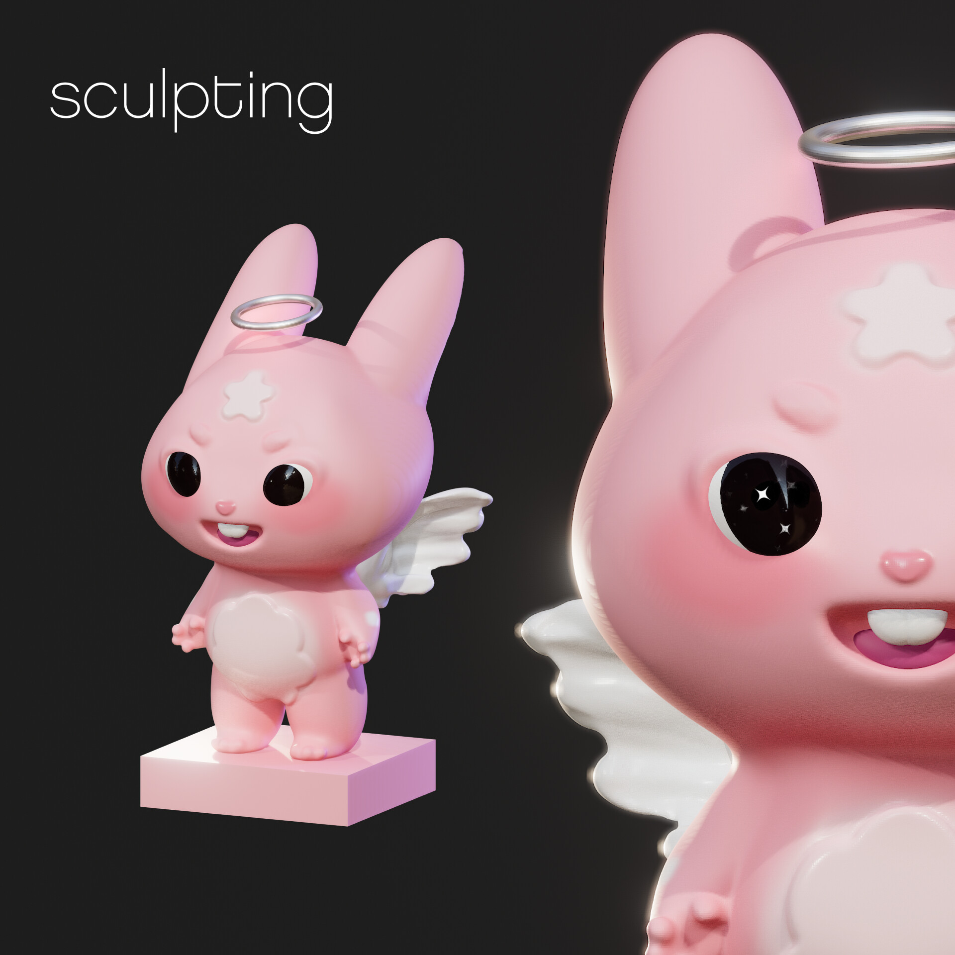 ArtStation - 3D sculpting of stylized bunny