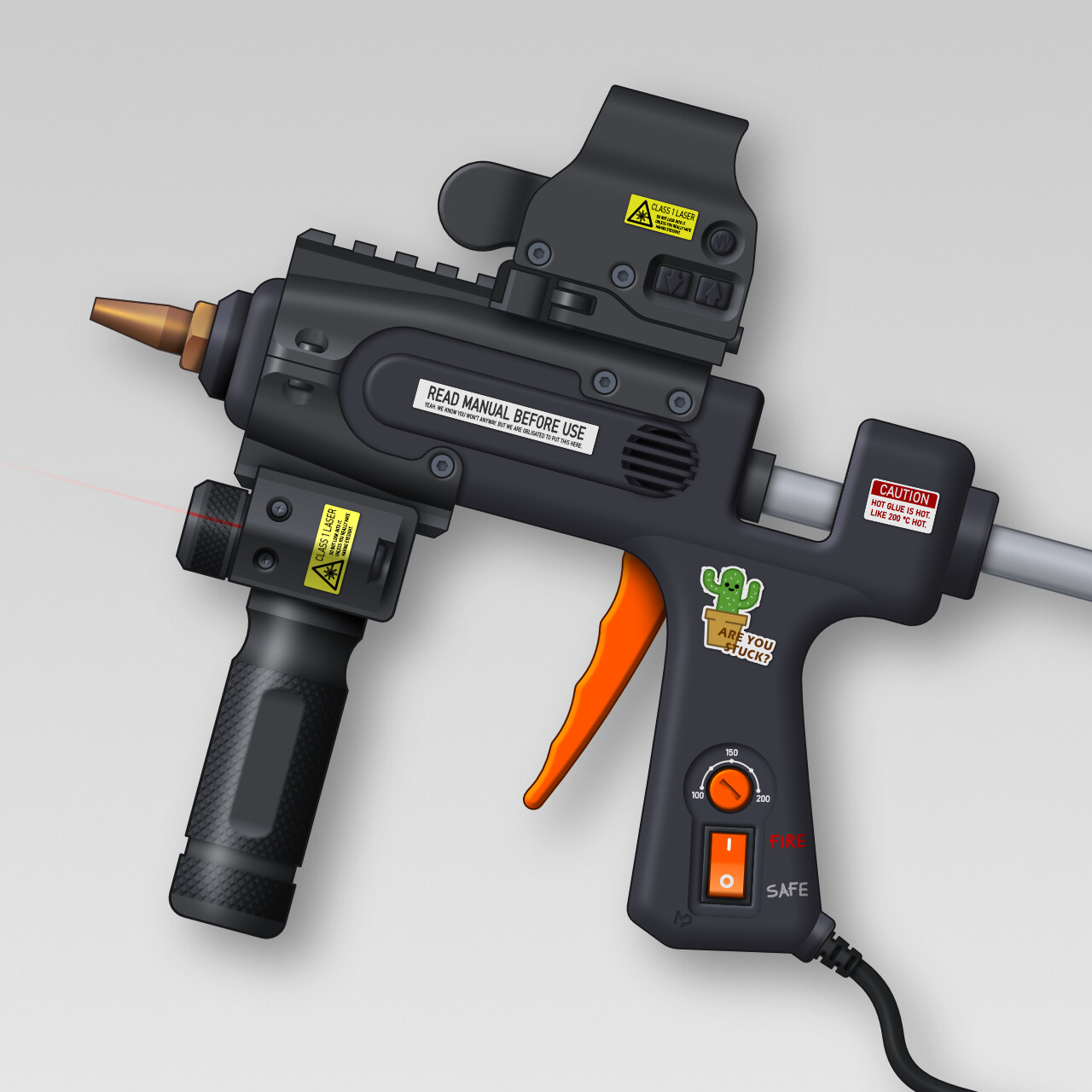 ArtStation - Tacticool Hot Glue Gun (April Fools)