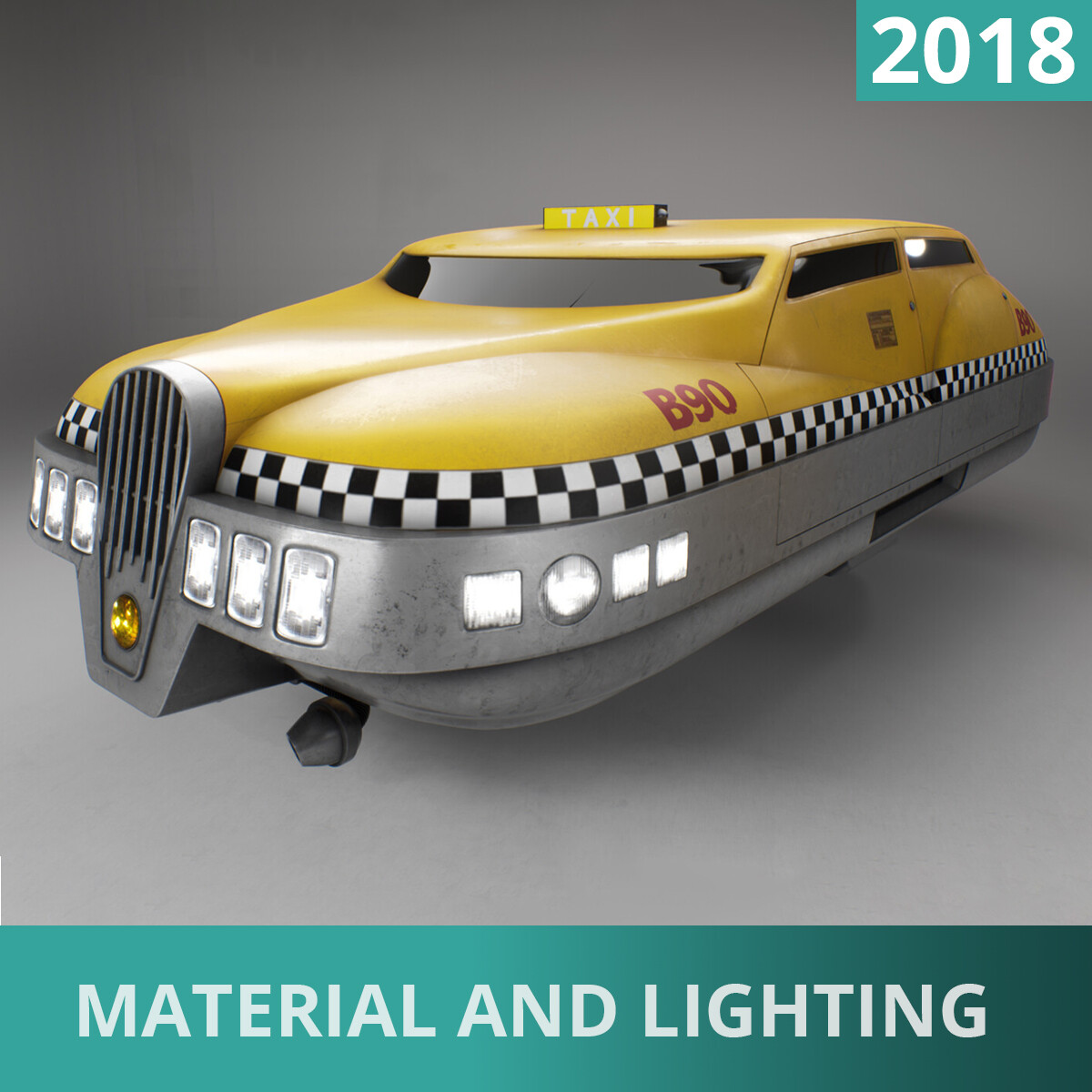 ArtStation - Fifth Element B90 Taxi. Studio renders