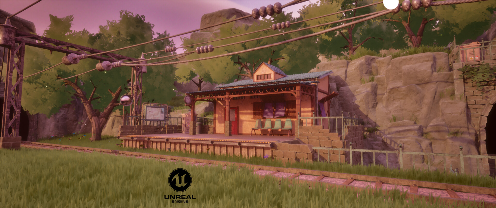 ArtStation - Stylized Train Station