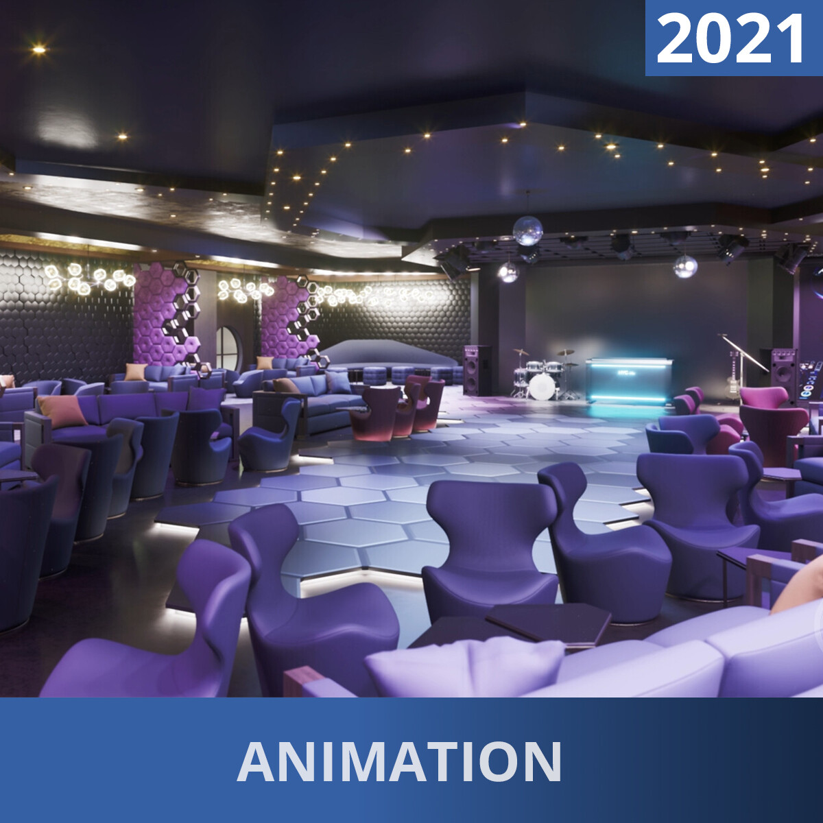 ArtStation - Night Club. Fly-through animation