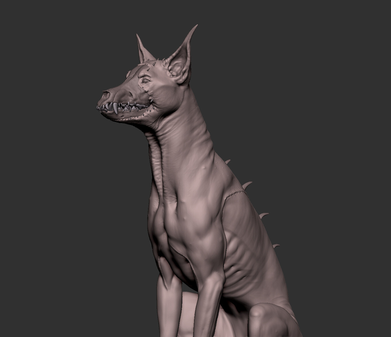 ArtStation - Creature practice - canine monstrosity