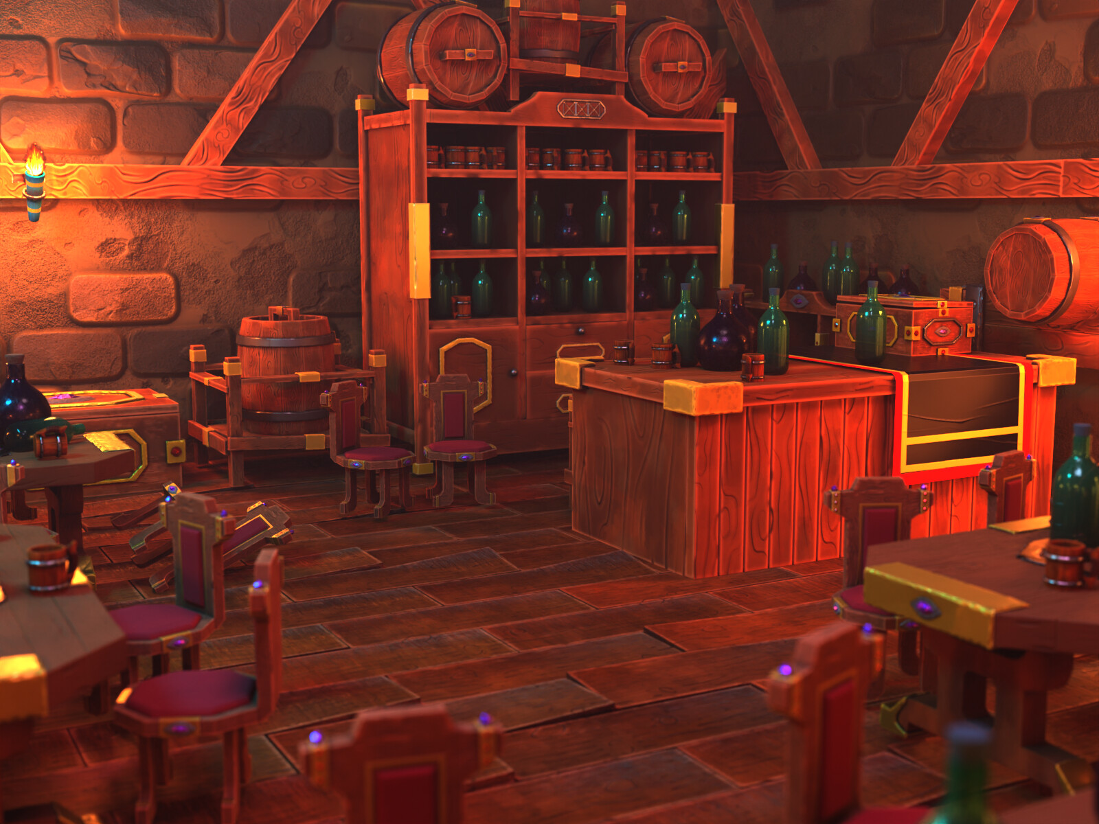 ArtStation - Medieval Bar Interior Kit